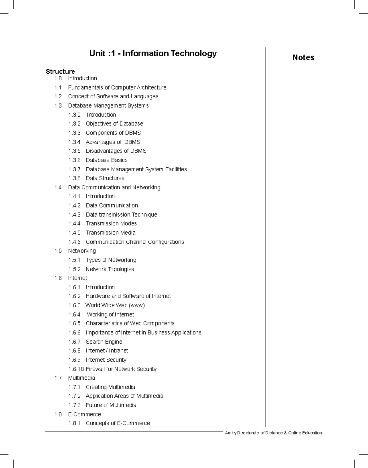 IT for Business: Key Concepts & Notes (Unit 1) - Studocu