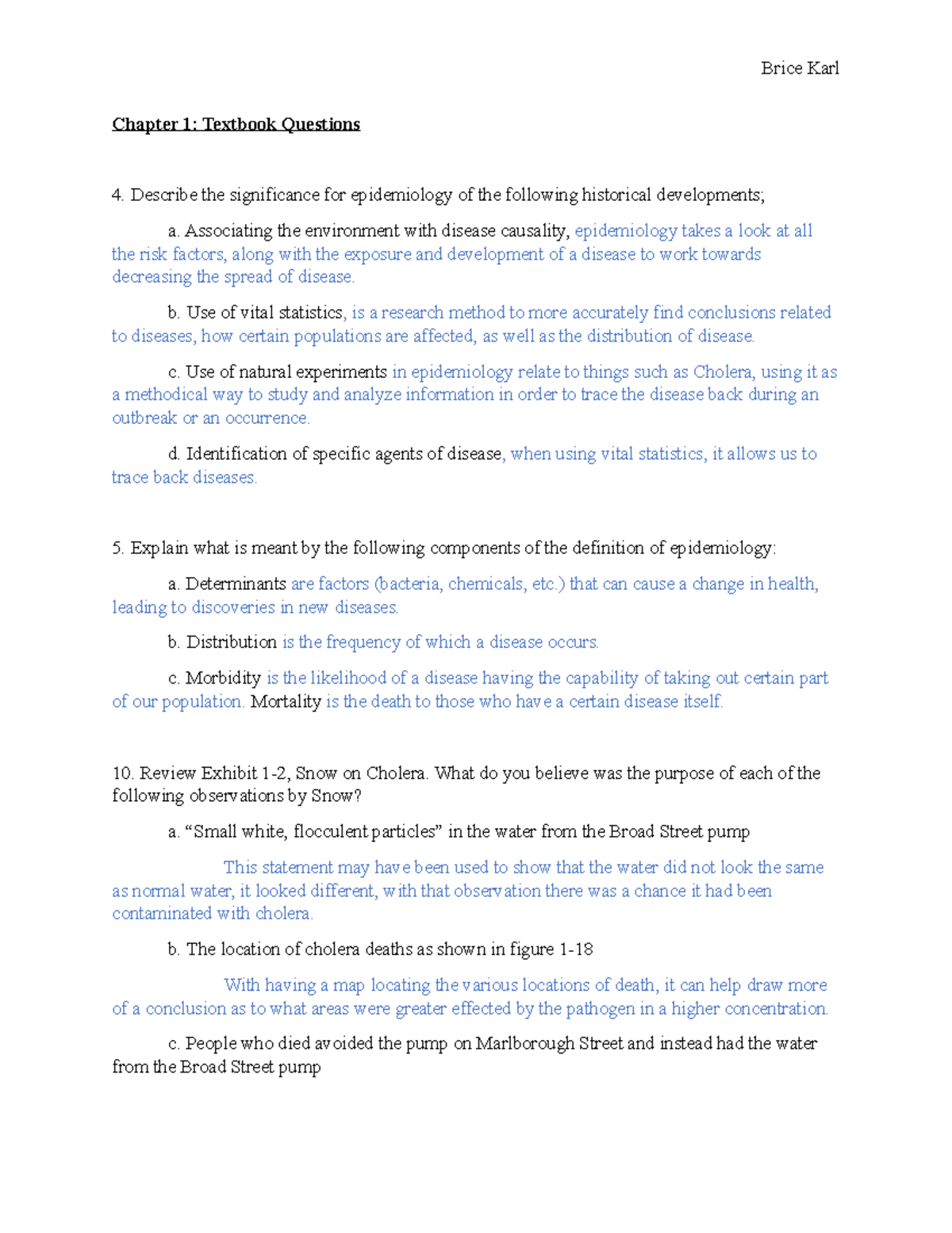 IHP-515 Chapter 1 Epidemiology Questions & Key Concepts - Studocu