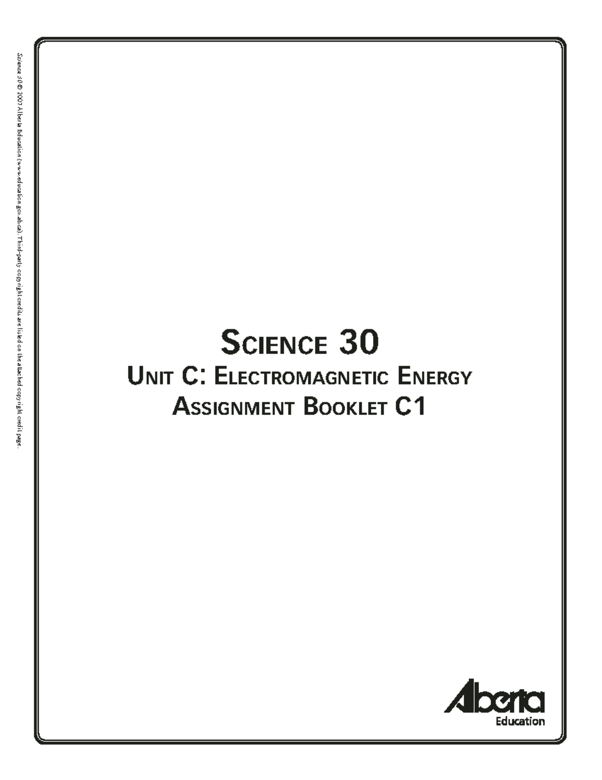 AB Review Booklet - sicence 30 - © 2007 Alberta Education (education ...