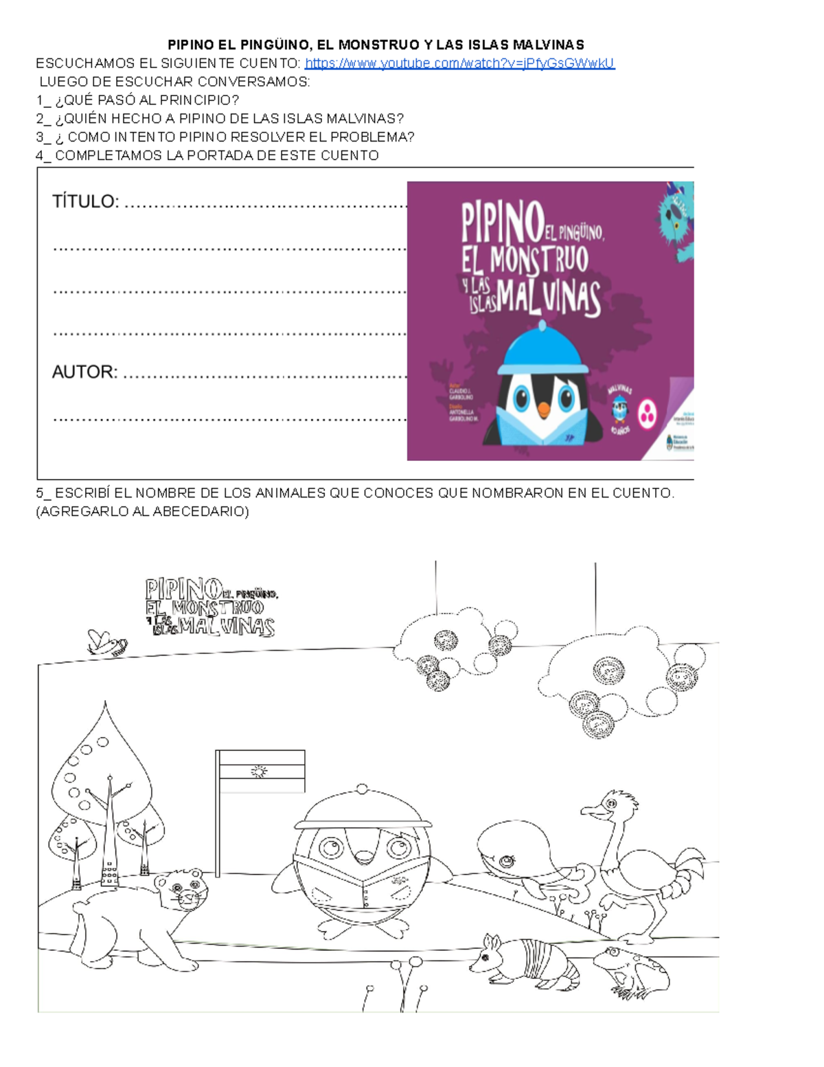LAS MALVINAS: PIPINO EL PINGÜINO Y SU AVENTURA EN EL CUENTO - Studocu
