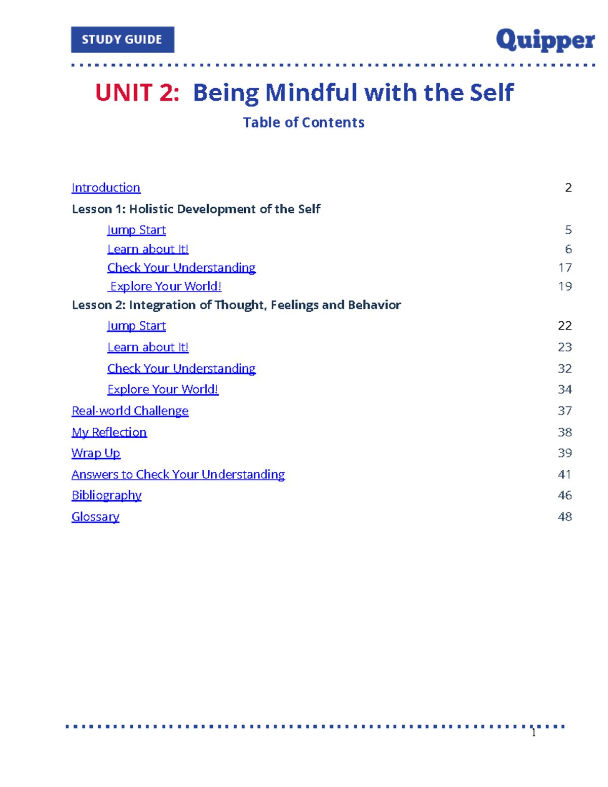 PD-02-FD: Unit 2 - Mindfulness and Holistic Self Development - Studocu