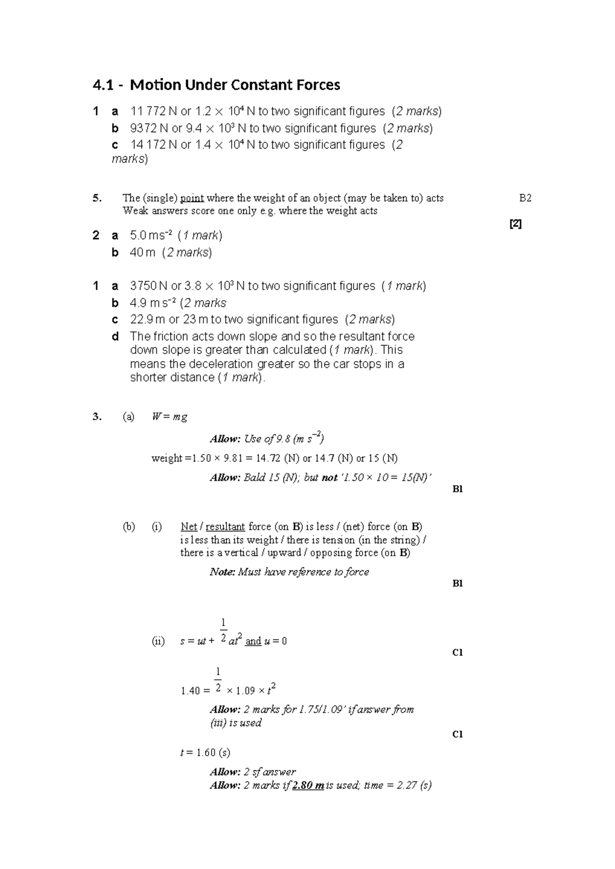 4.1 Forces in Action Workbook Answers - Studocu