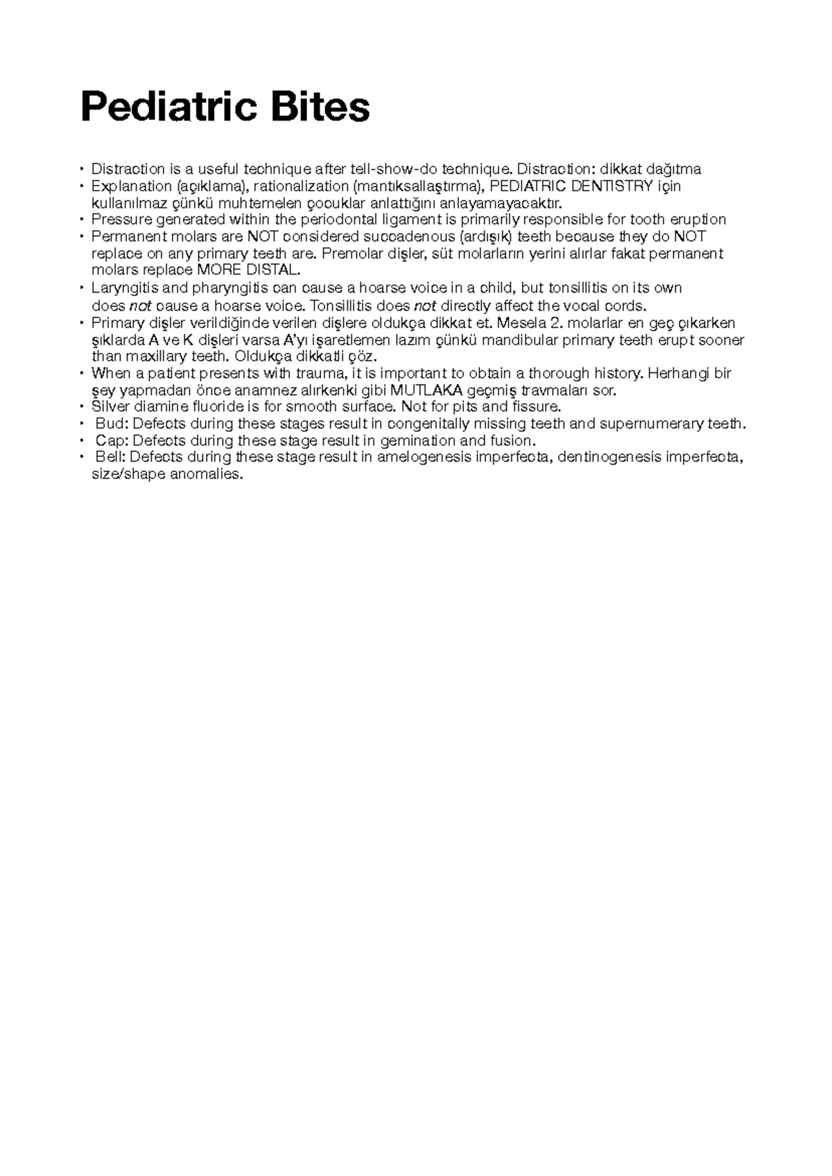 Pediatric Bites - Pediatric Bites Distraction is a useful technique ...