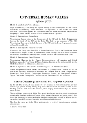 250 question bank UHV - Universal Human Values MCQ Question with Answer ...