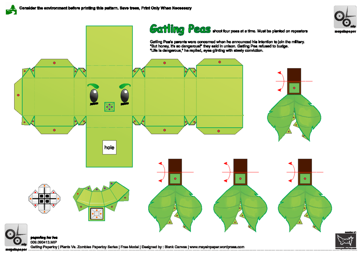Gatling Pea Papertoy MIP: Eco-Friendly Design Tips - Studocu