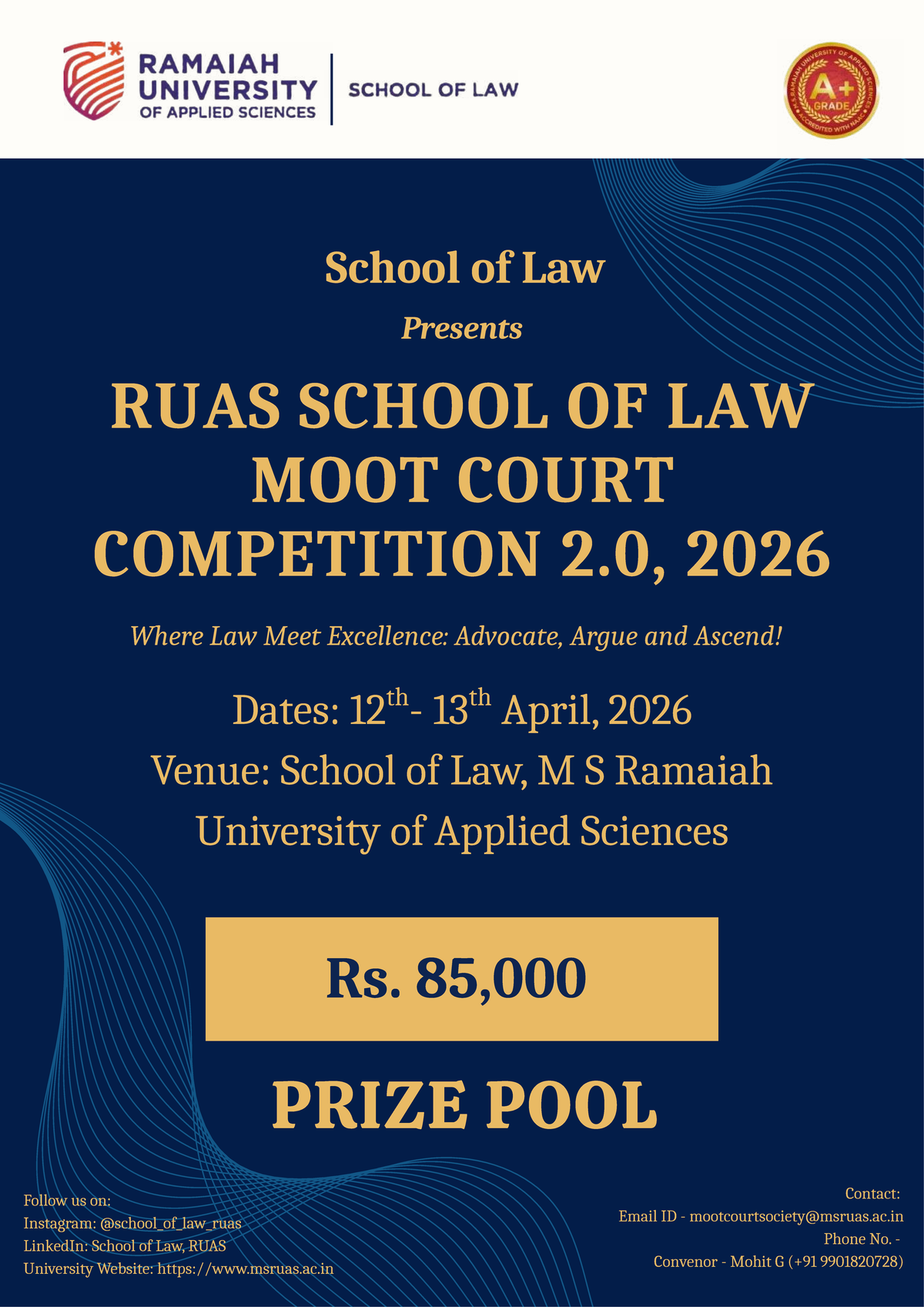 RUAS School of Law Moot Court Competition 2.0, 2026: Advocate & Argue ...