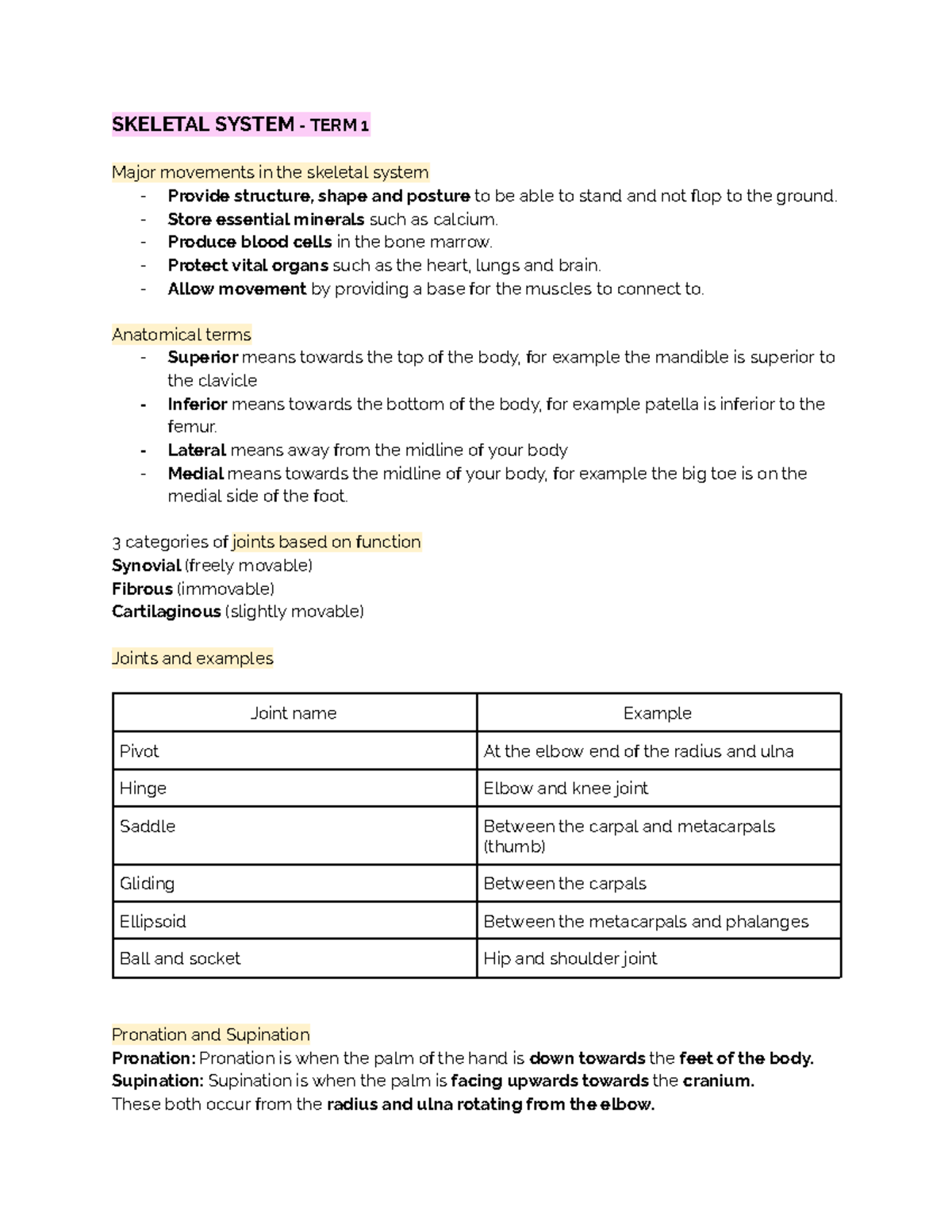 Year 11 PDHPE Prelim: Body in Motion Overview and Key Concepts - Studocu