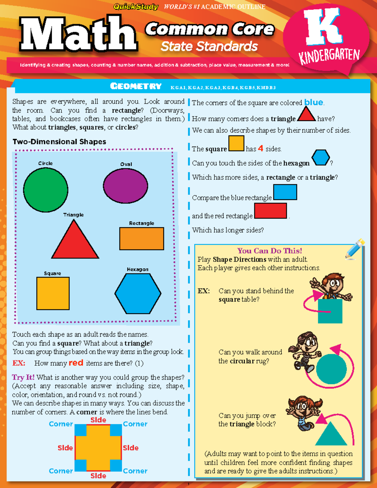 Math Common Core by Bar Charts, Inc - Identifying & creating shapes ...