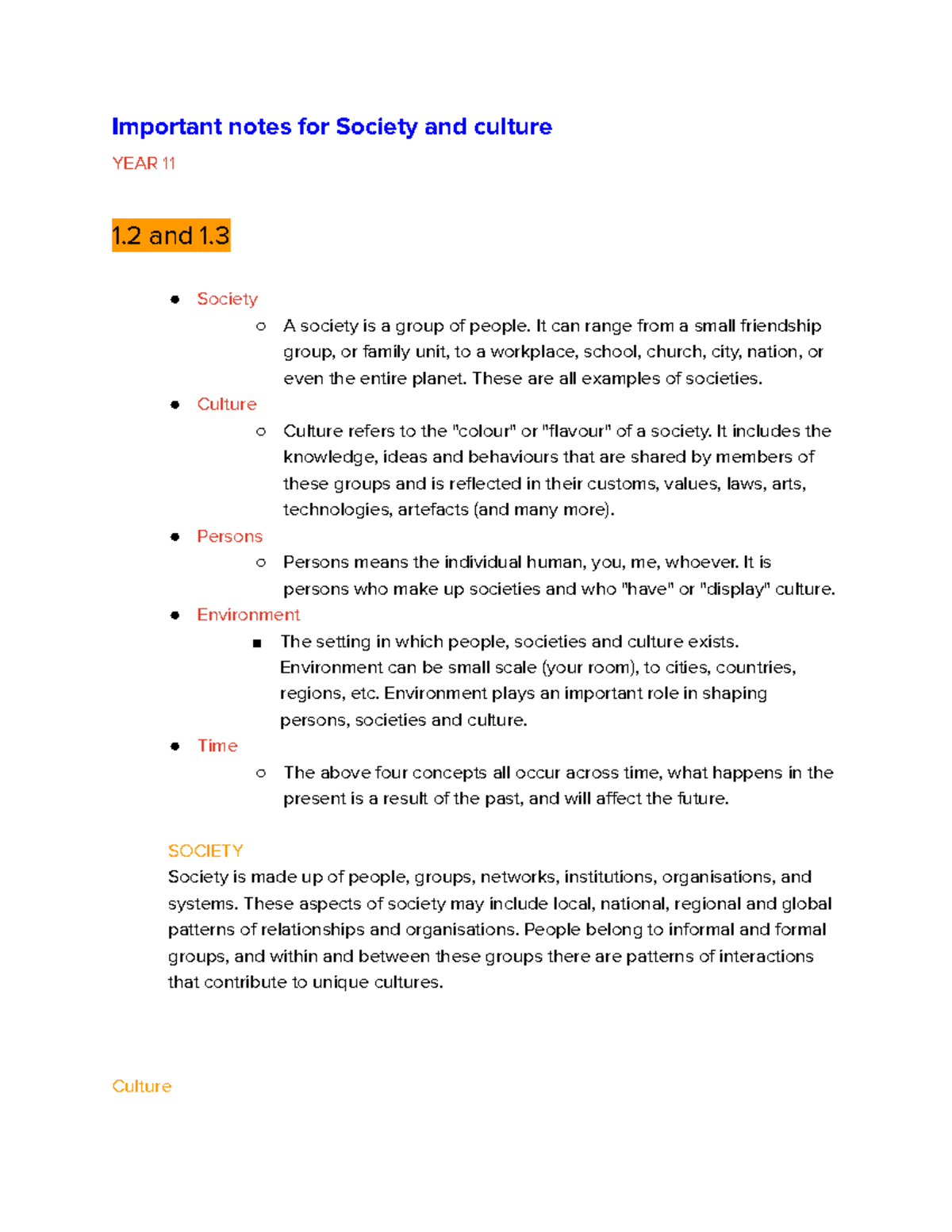Sac-notes - Study notes - not mine - Important notes for Society and ...