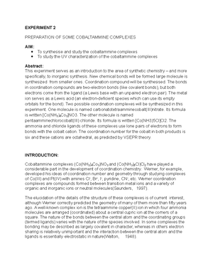Virtual Practical 1 - CMY 285 - UP - Studocu