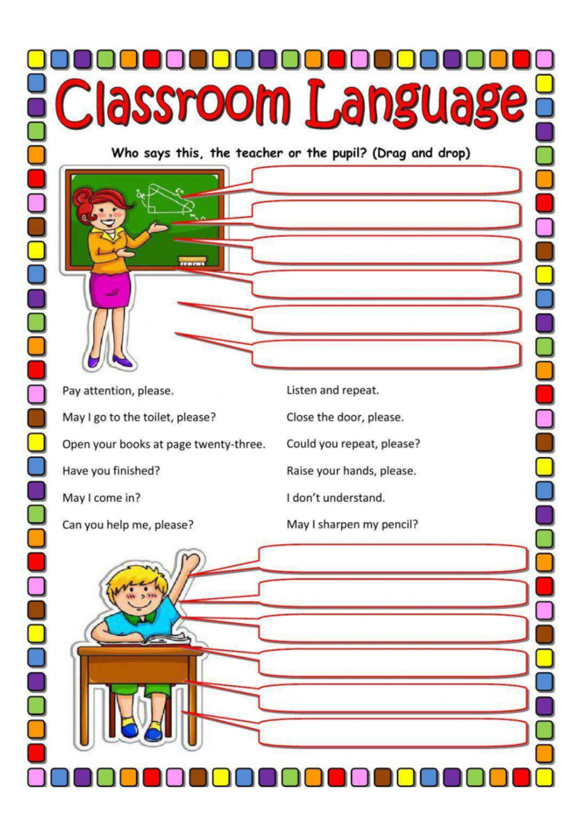 G3 9-9 Classroom Language: Teacher & Student Interactions - Studocu