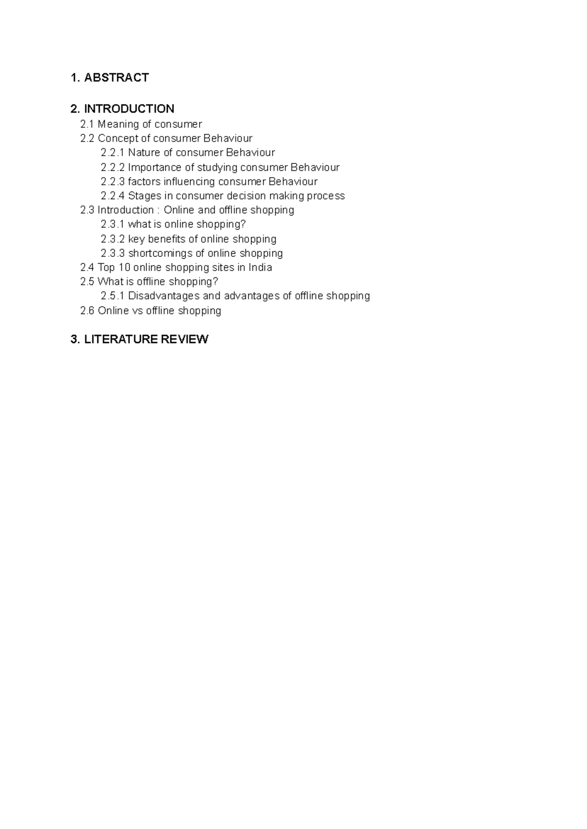 Consumer Behavior Analysis: Online vs Offline Shopping (Course Code: 1 ...