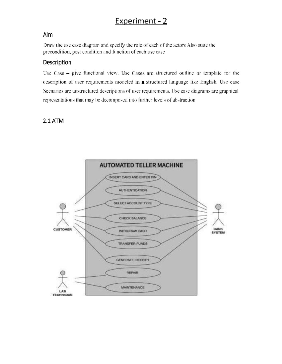 Experiment 4 & 7: Class Diagram & State Chart Diagram in UML - Studocu