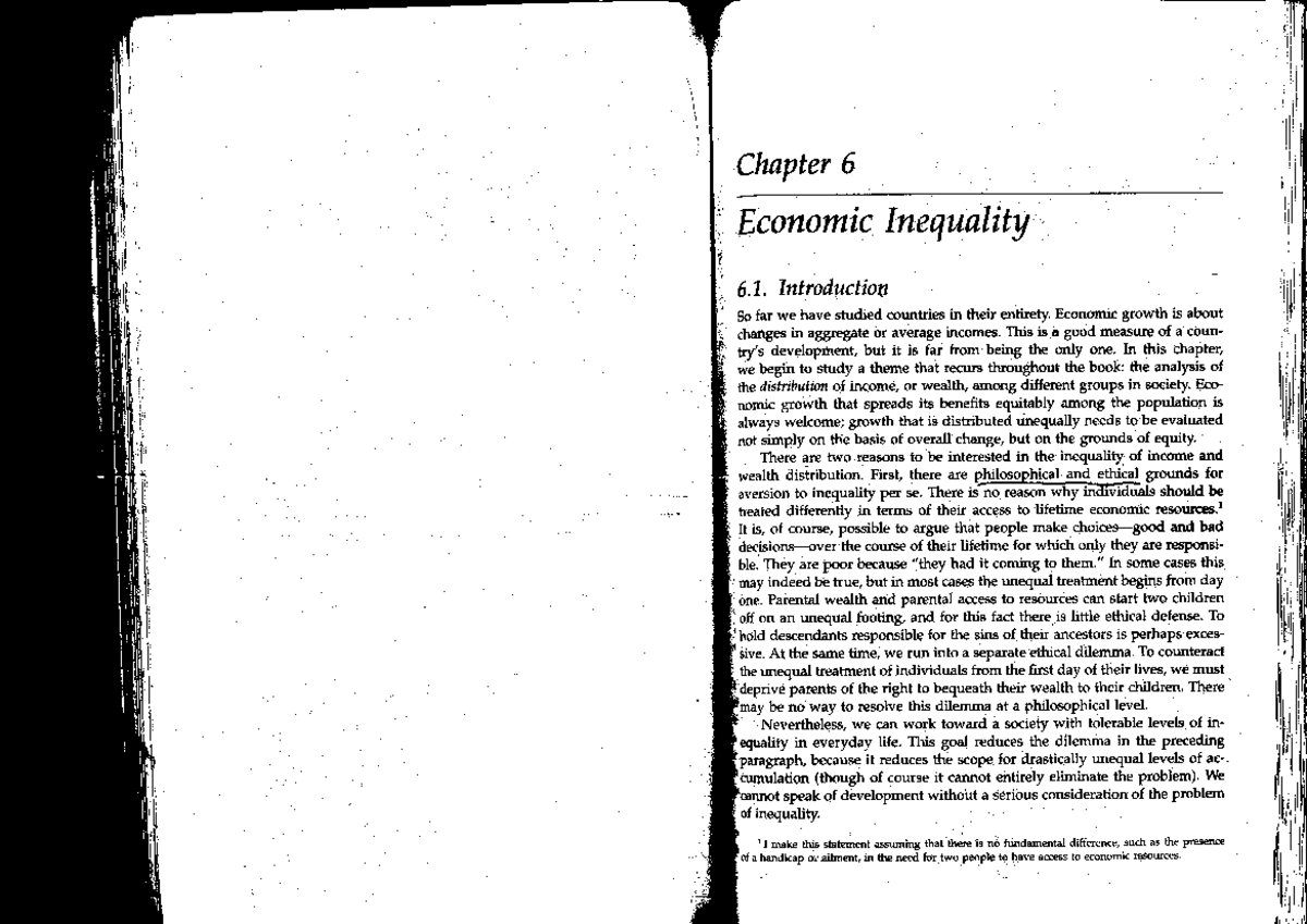 Chapter 6: Economic Inequality - Understanding Distribution and ...