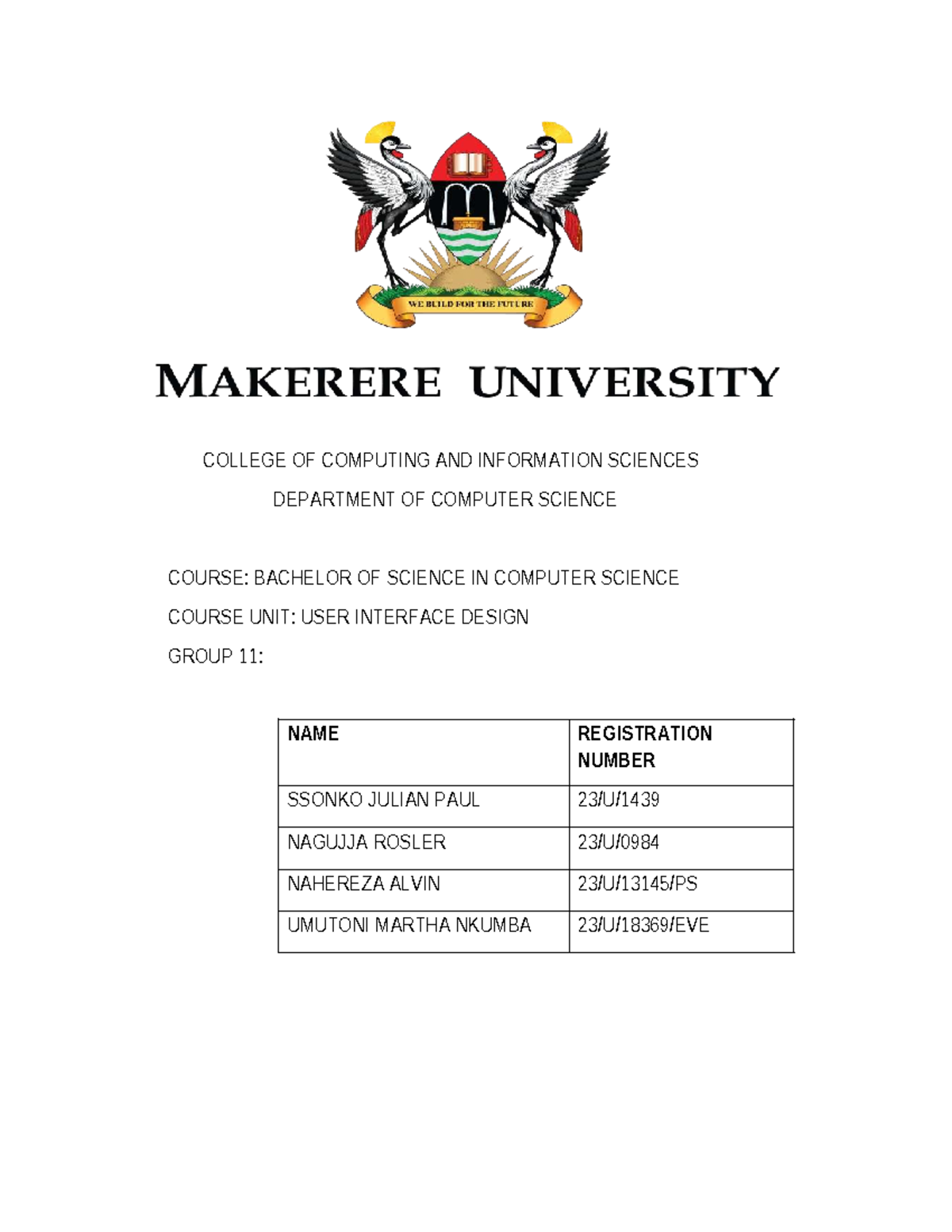 User Interface Design Prototype Review - Group 11 (CS Course) - Studocu