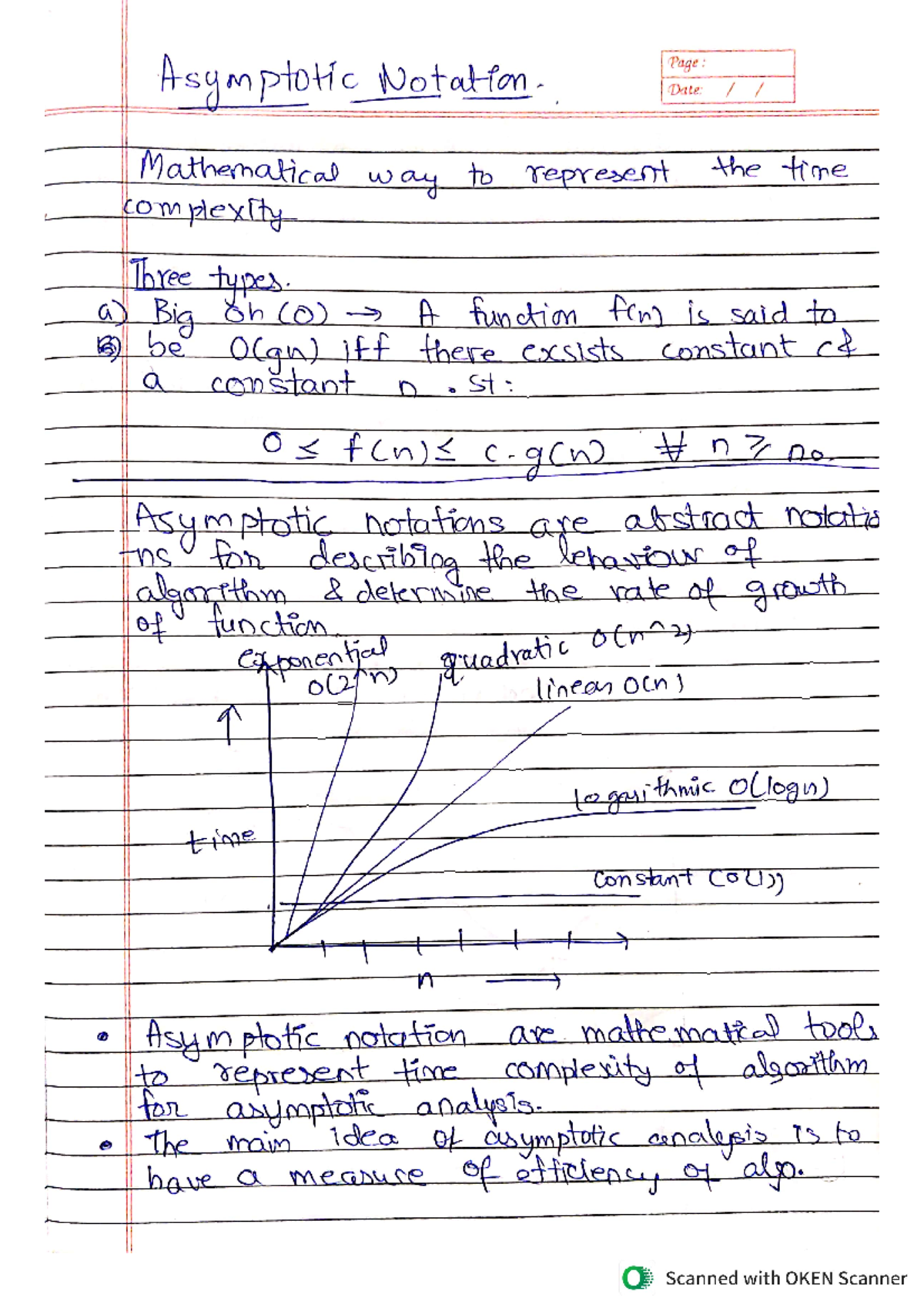 DSA 101 - Asymptotic Notation and Stack Algorithms Notes - Studocu
