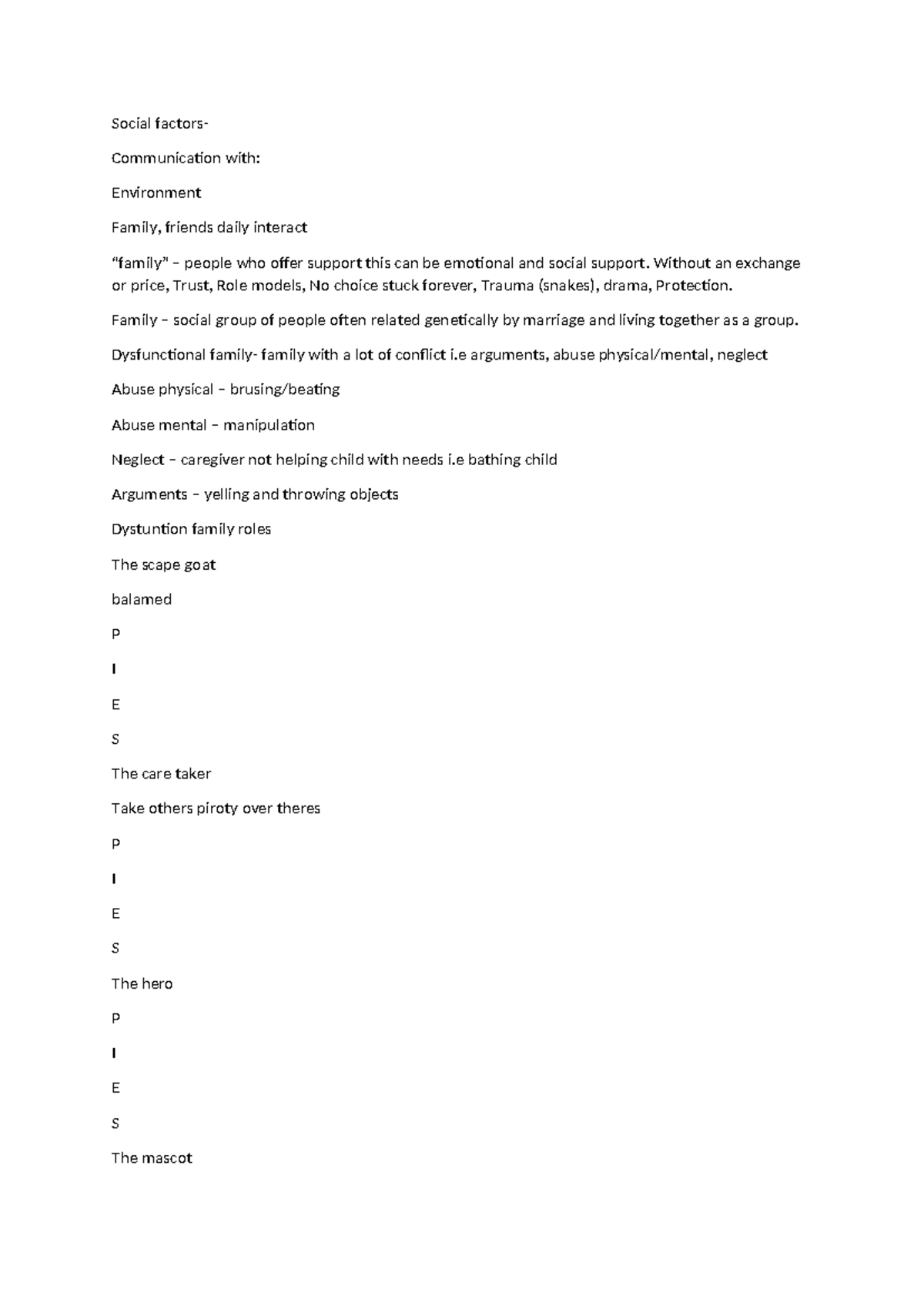 Social Factors: Understanding Family Dynamics and Support Systems - Studocu