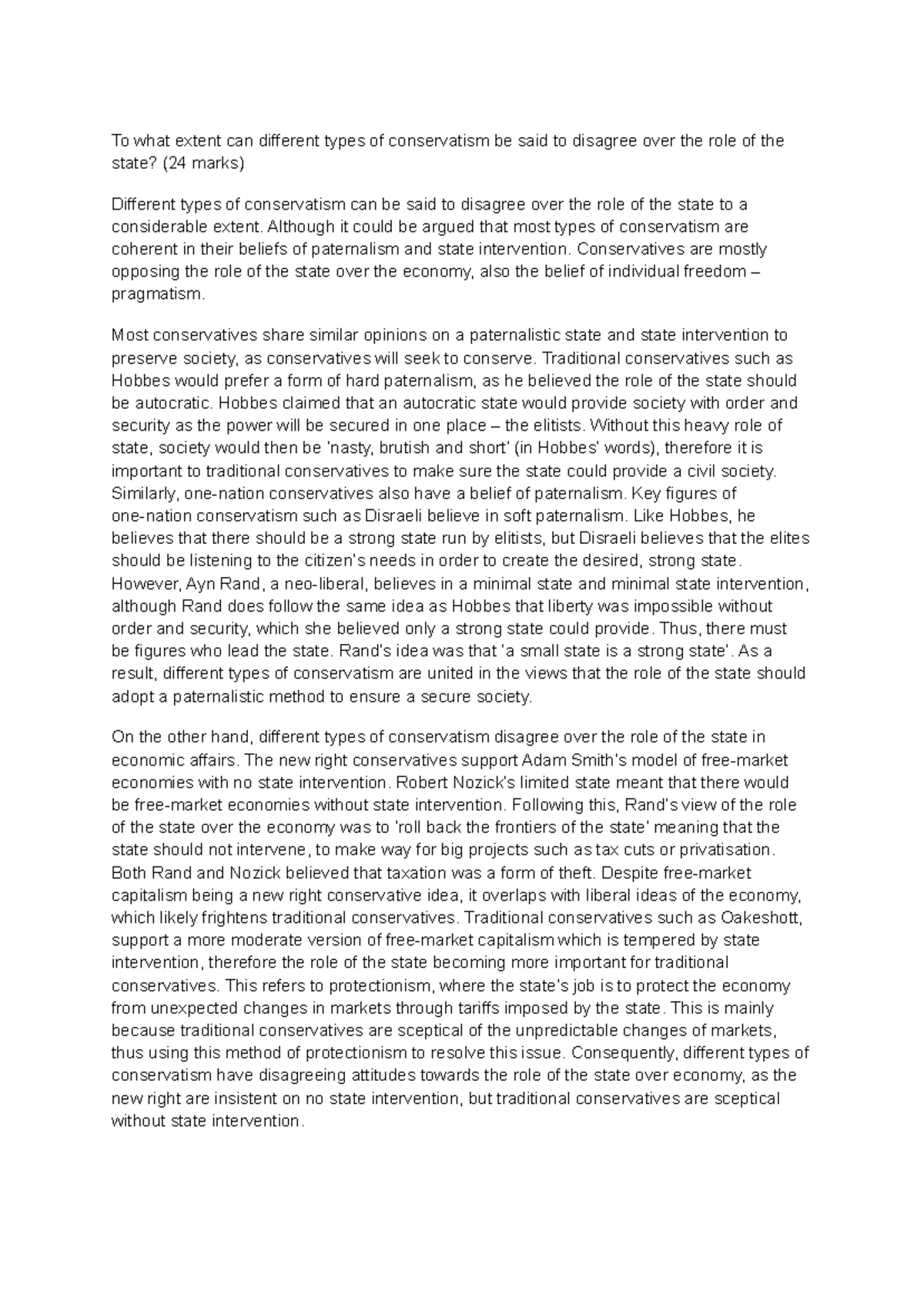 Conservatism Society - Essay - To what extent are Conservatives united ...