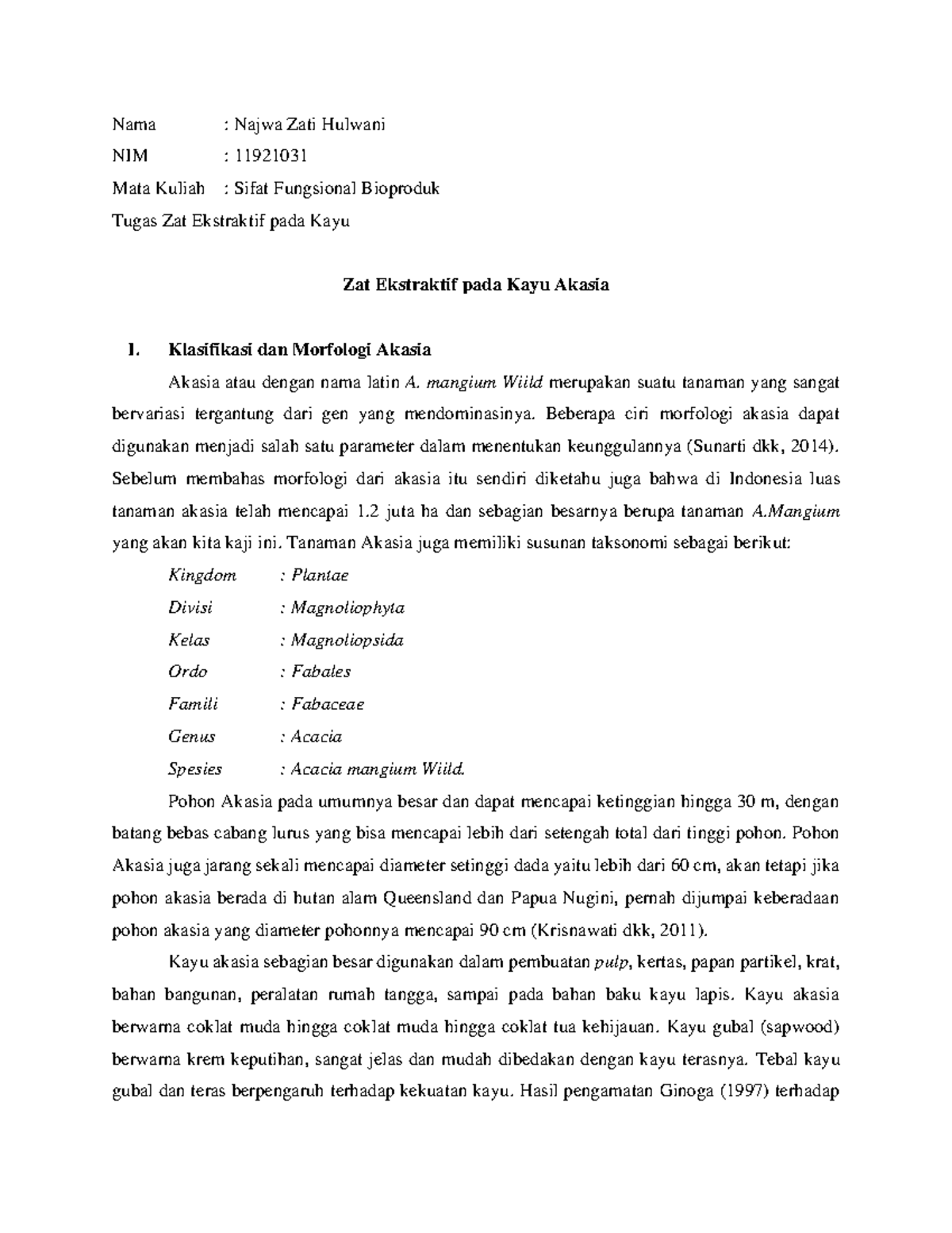 11921031-Tugas Zat Ekstraktif pada Kayu Akasia: Klasifikasi dan ...
