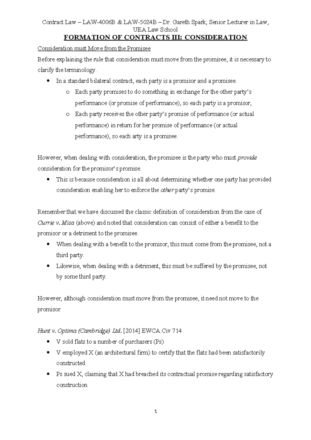 08 - Formation 07 (Consideration - Consideration Must Move from the ...