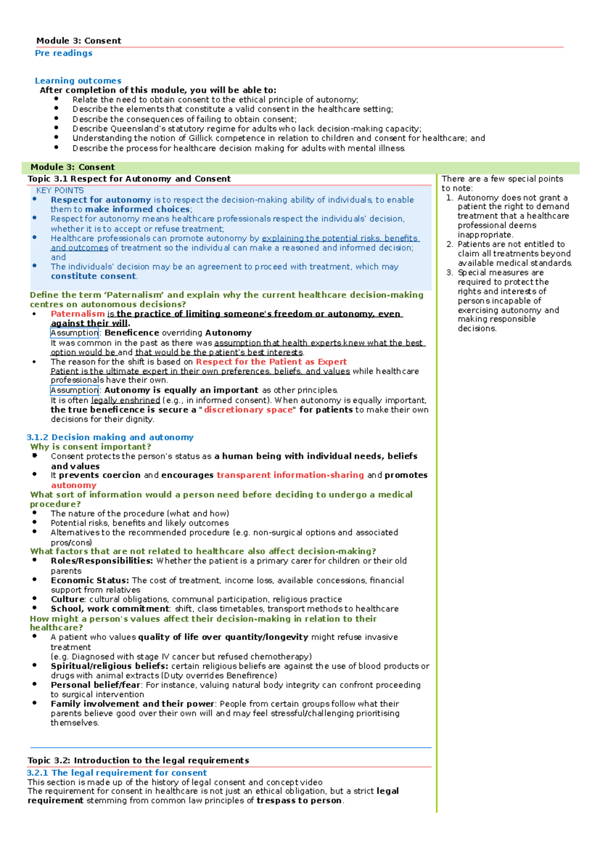 2805NRS Module 3: Consent and Ethical Decision-Making in Healthcare ...