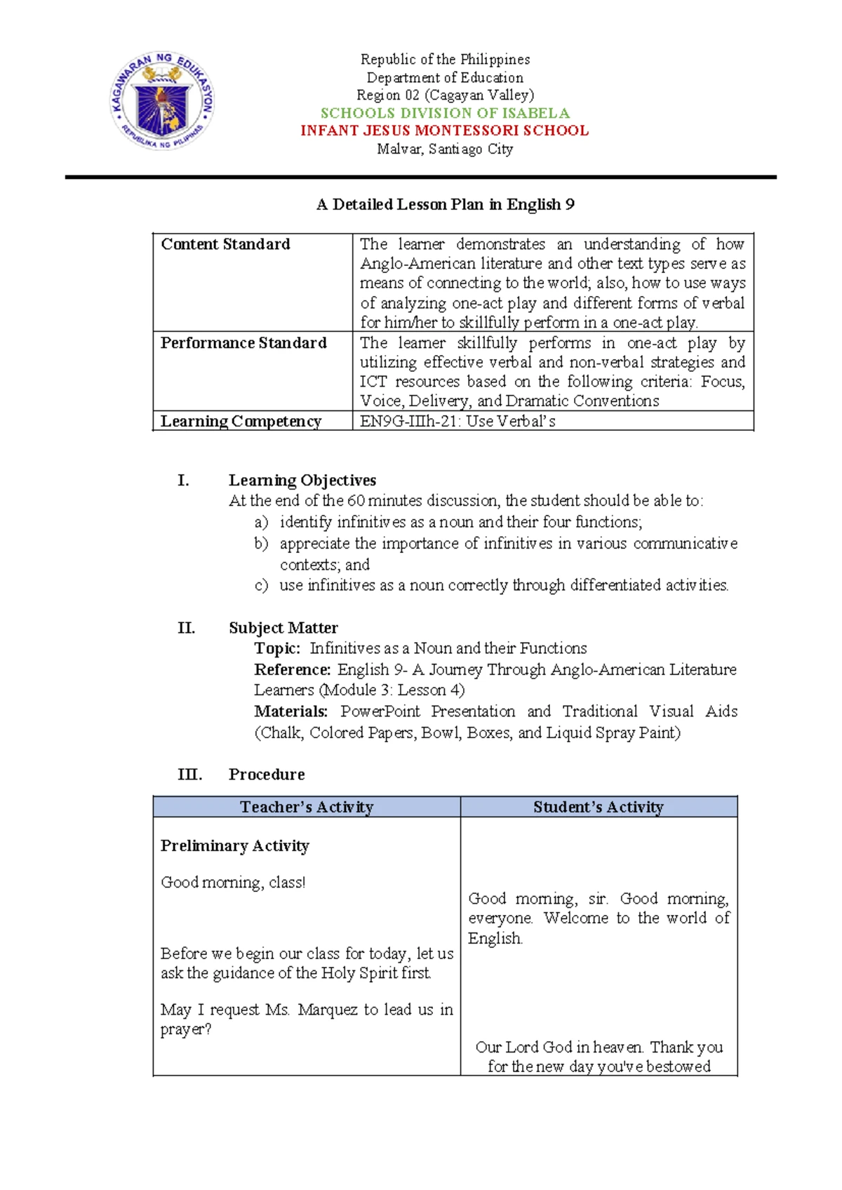 Detailed Lesson Plan in PE (Patintero) for Physical Education Class ...