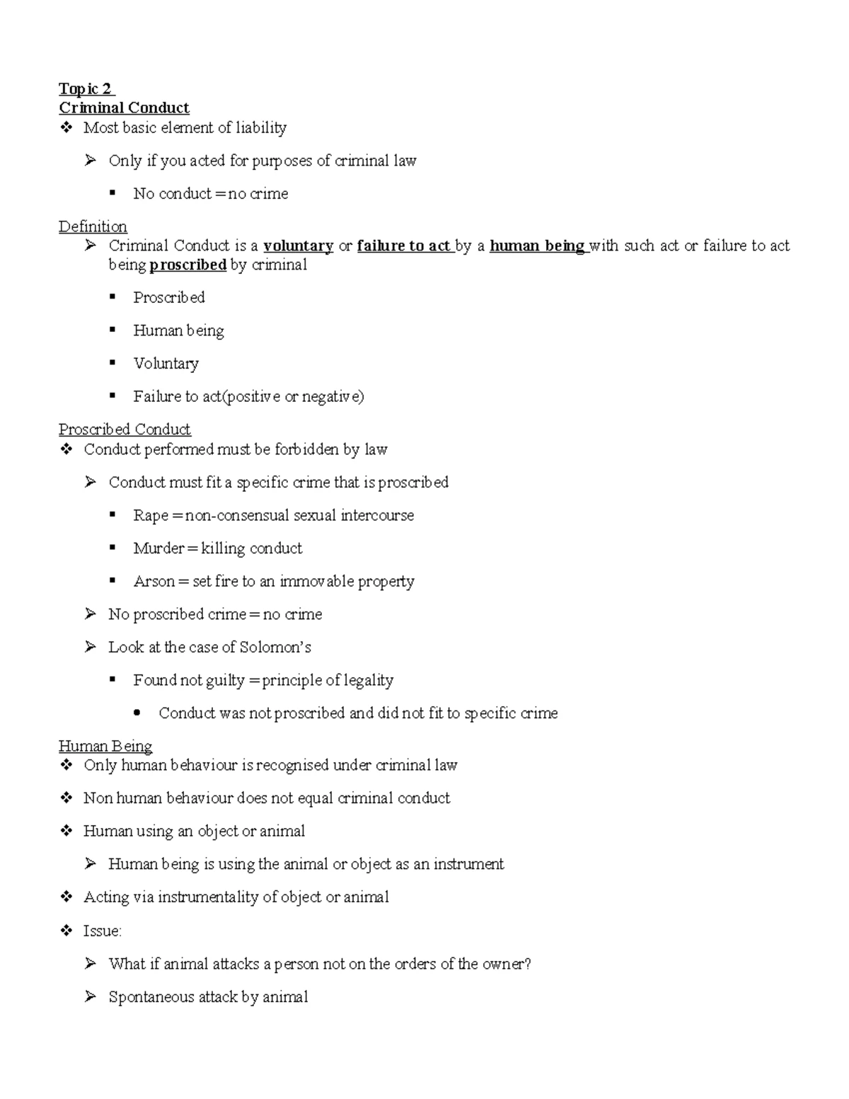 CRL Case summaries - CRL Case summaries Topic 2 : Criminal Conduct 1 ...
