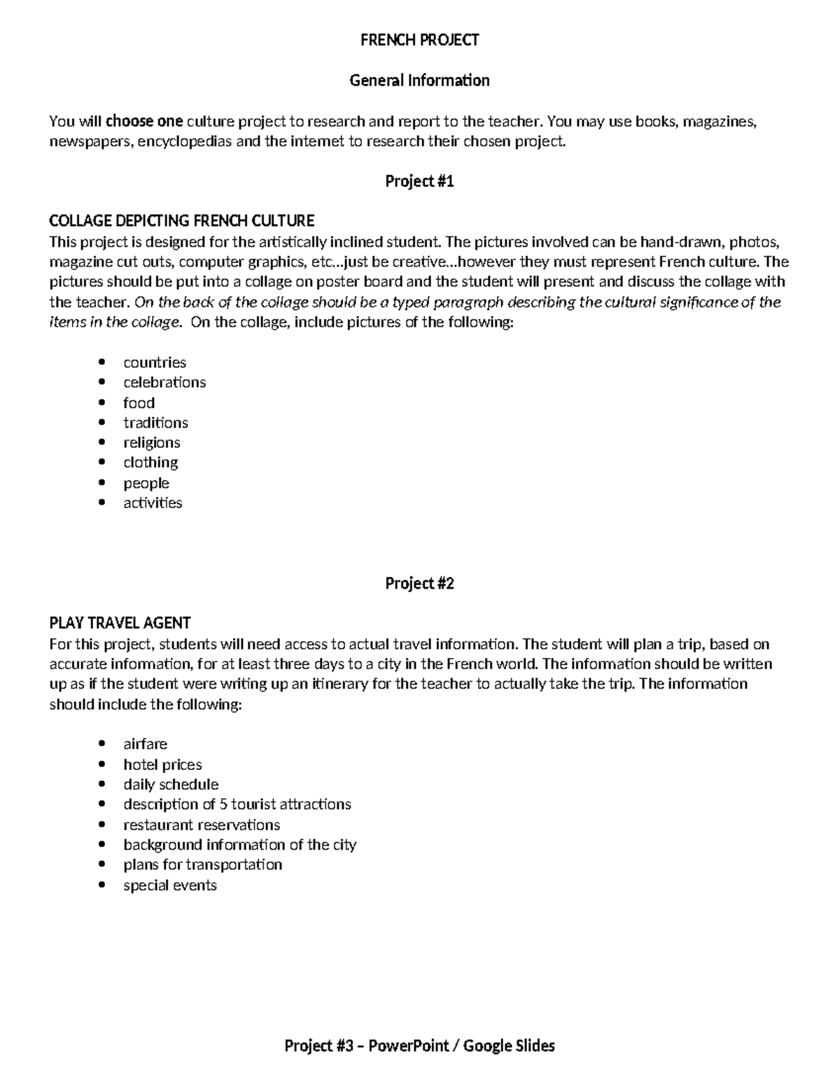 French Culture Project: An Exploration of Tradition and Art - Studocu