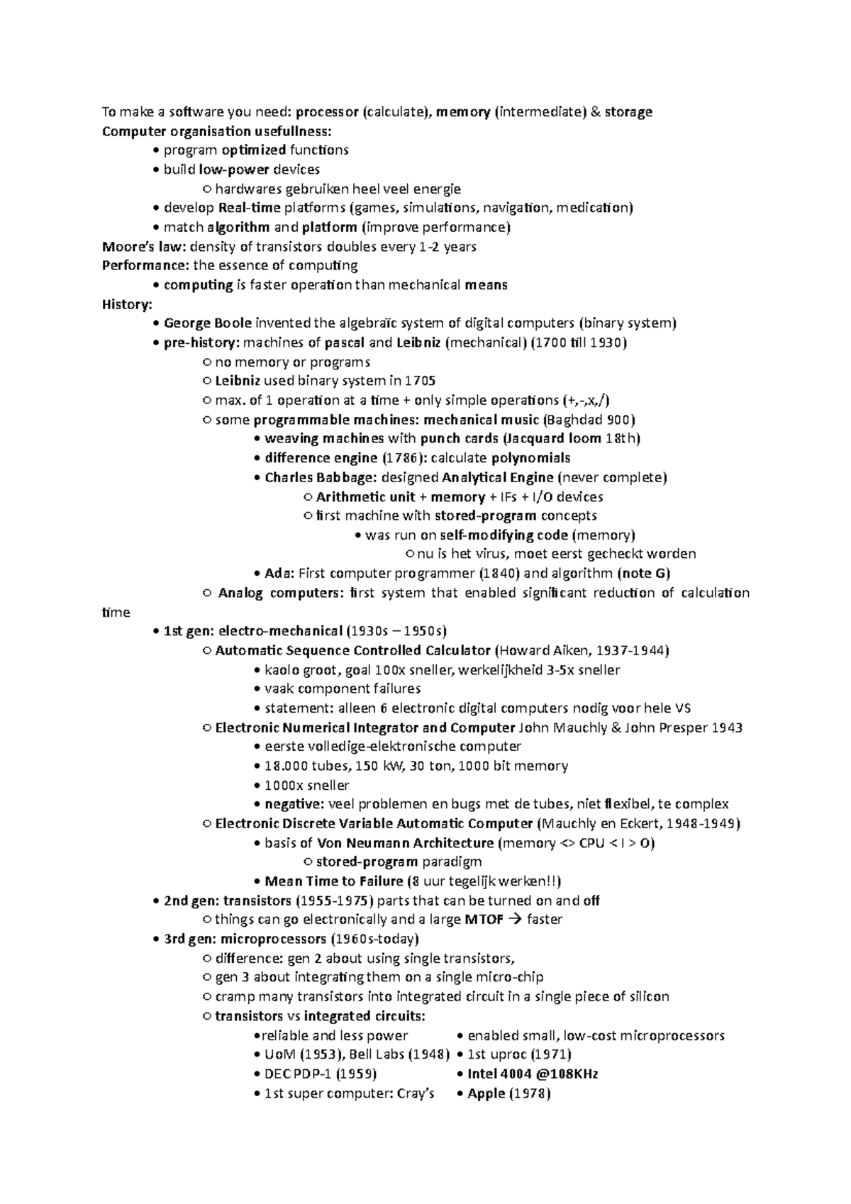 Computer Organization Lecture Notes (CSE101) Summary - Studeersnel