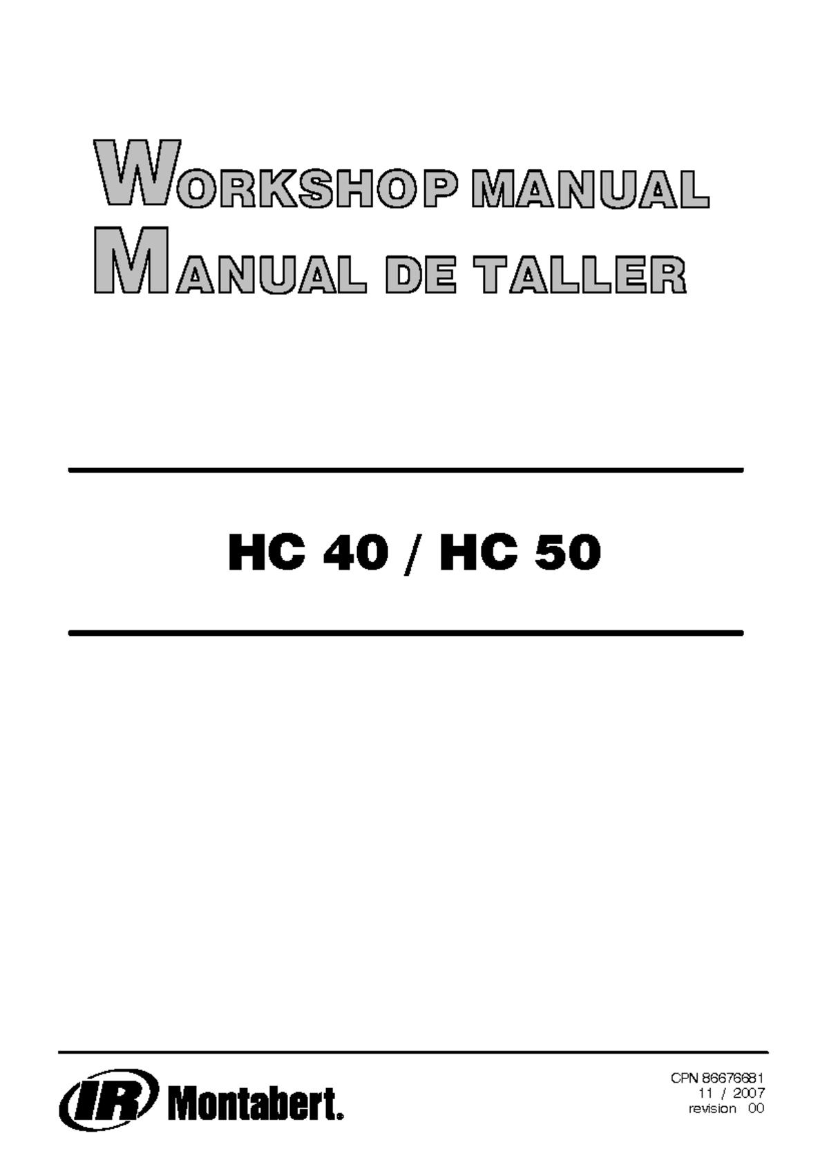 Montabert HC 50 Drifter Maintenance Guide and Dismantling Process - Studocu