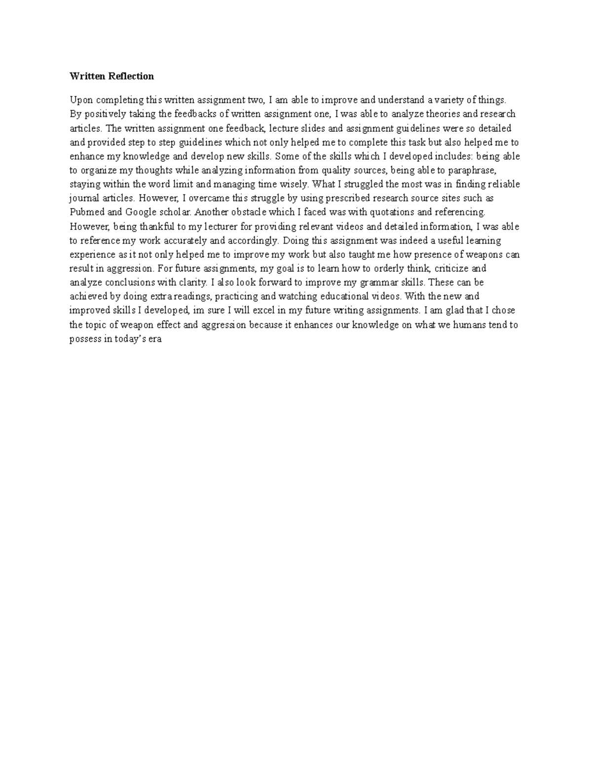 Written Reflection on Chaptering and Data Analysis: Improving Research ...