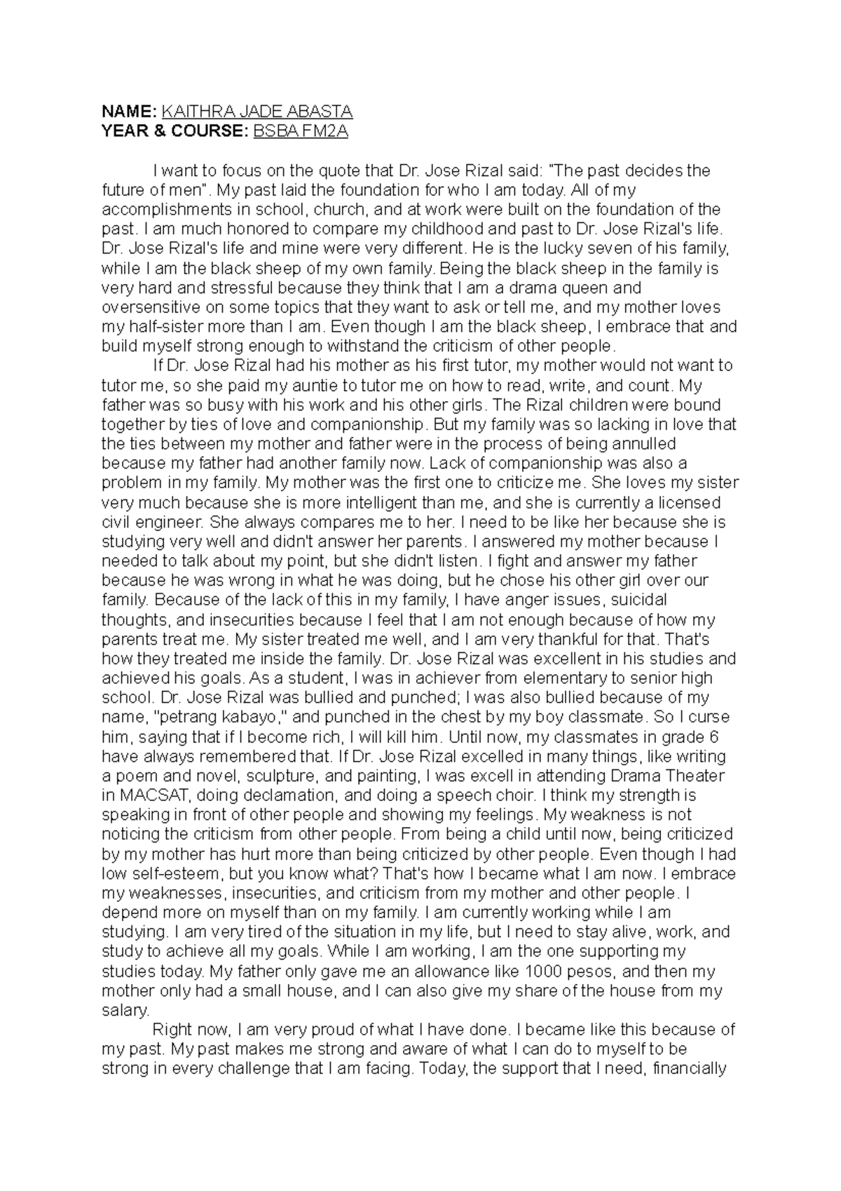 ABASTA midterm project - NAME: KAITHRA JADE ABASTA YEAR & COURSE: BSBA ...