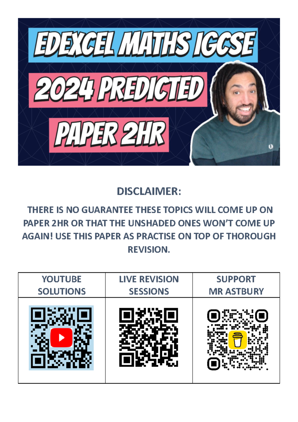 2024 Edexcel IGCSE Maths: Predicted Topics for Paper 2HR Review - Studocu