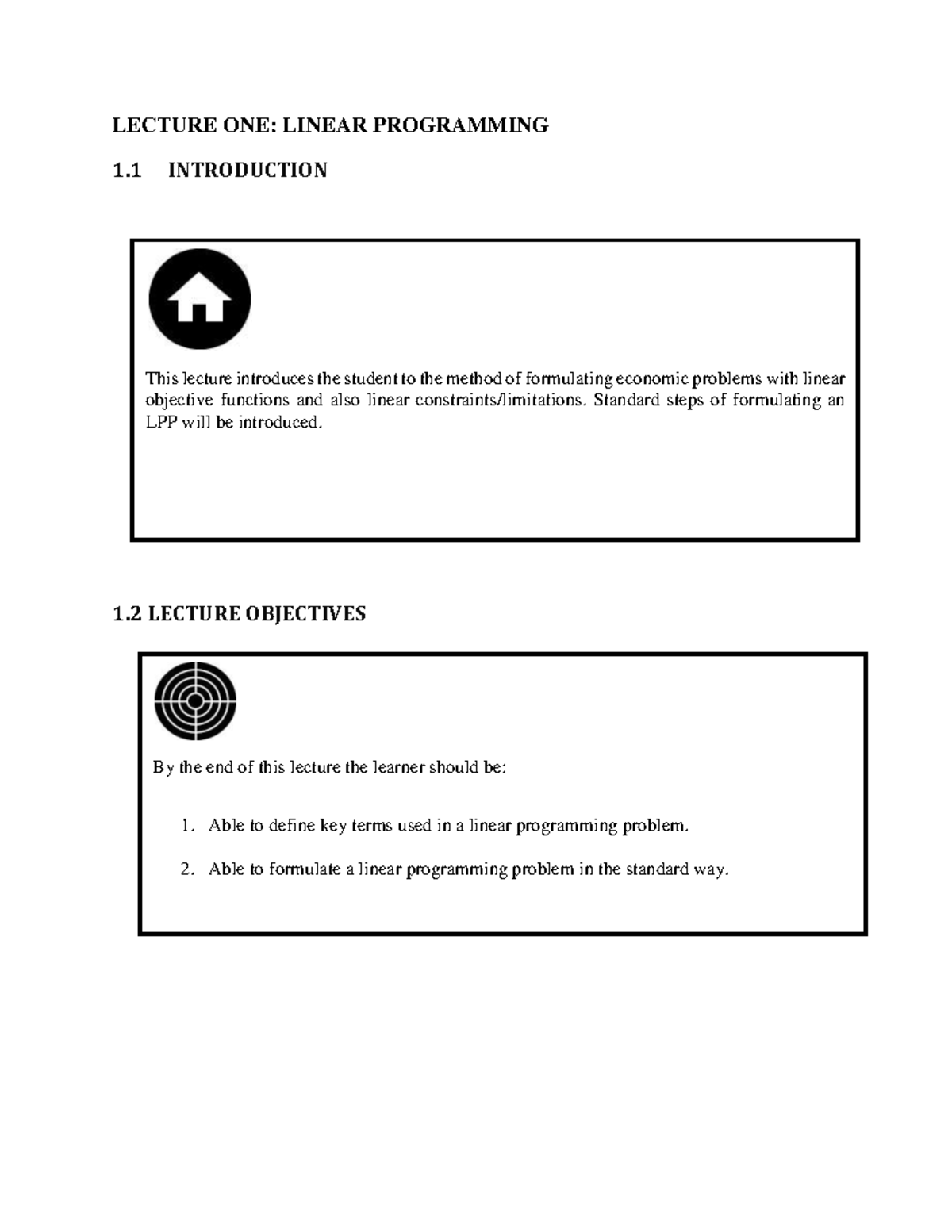 EES 300: Lecture 1 - Introduction to Linear Programming Techniques ...