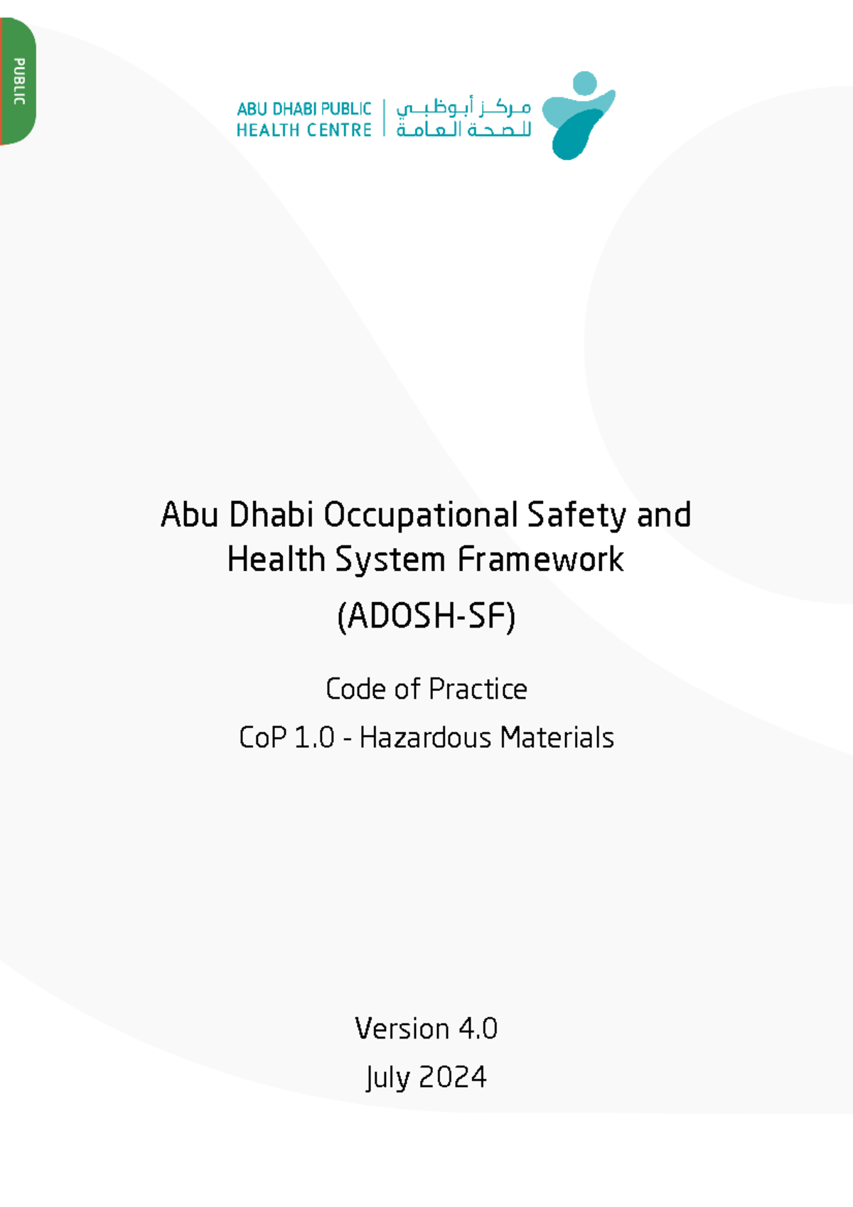 CoP 1.0 Hazardous Materials Framework: Training & Safety Guidelines ...
