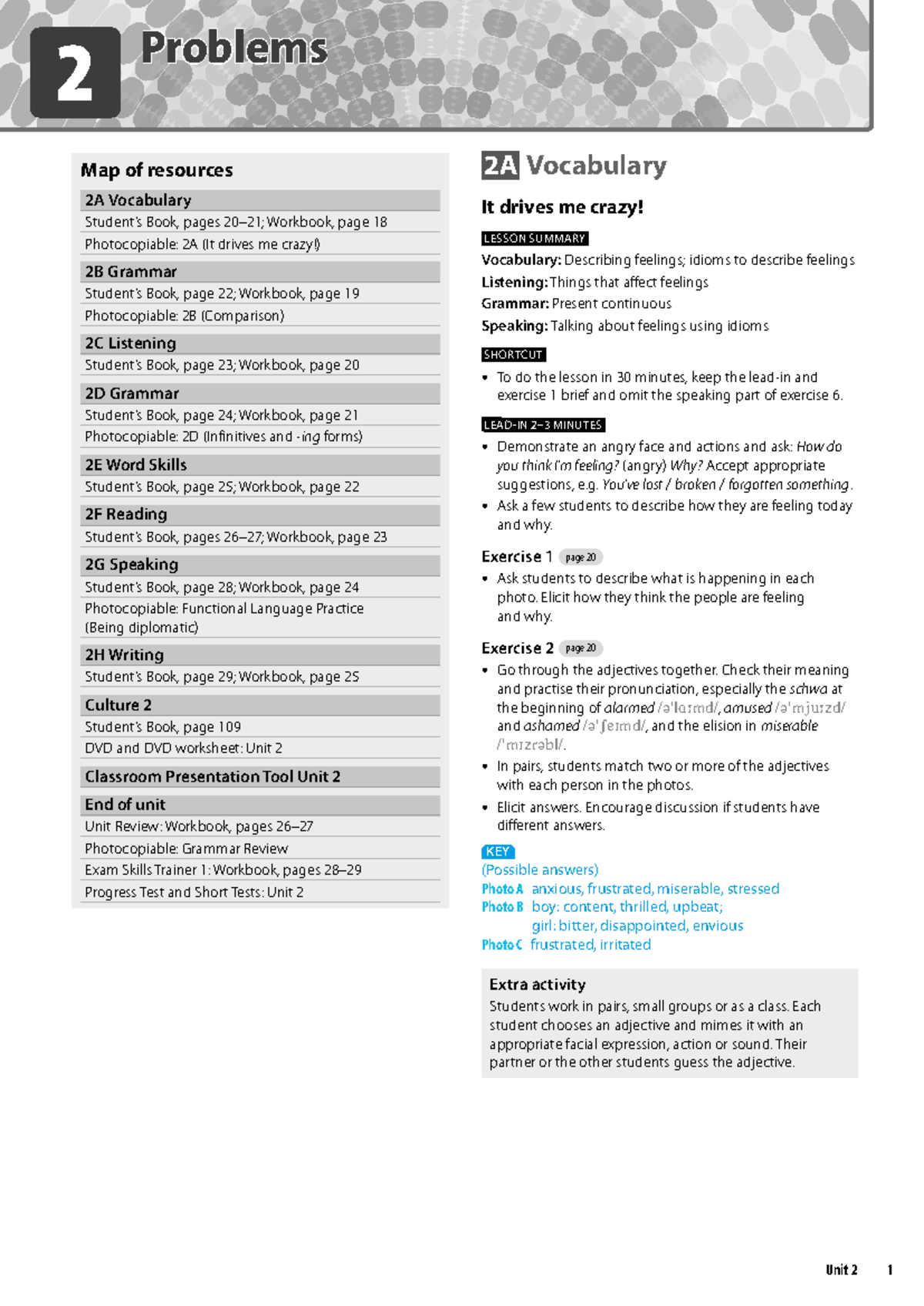 Unit 2 - Vocabulary, Grammar, and Skills Review - Studocu