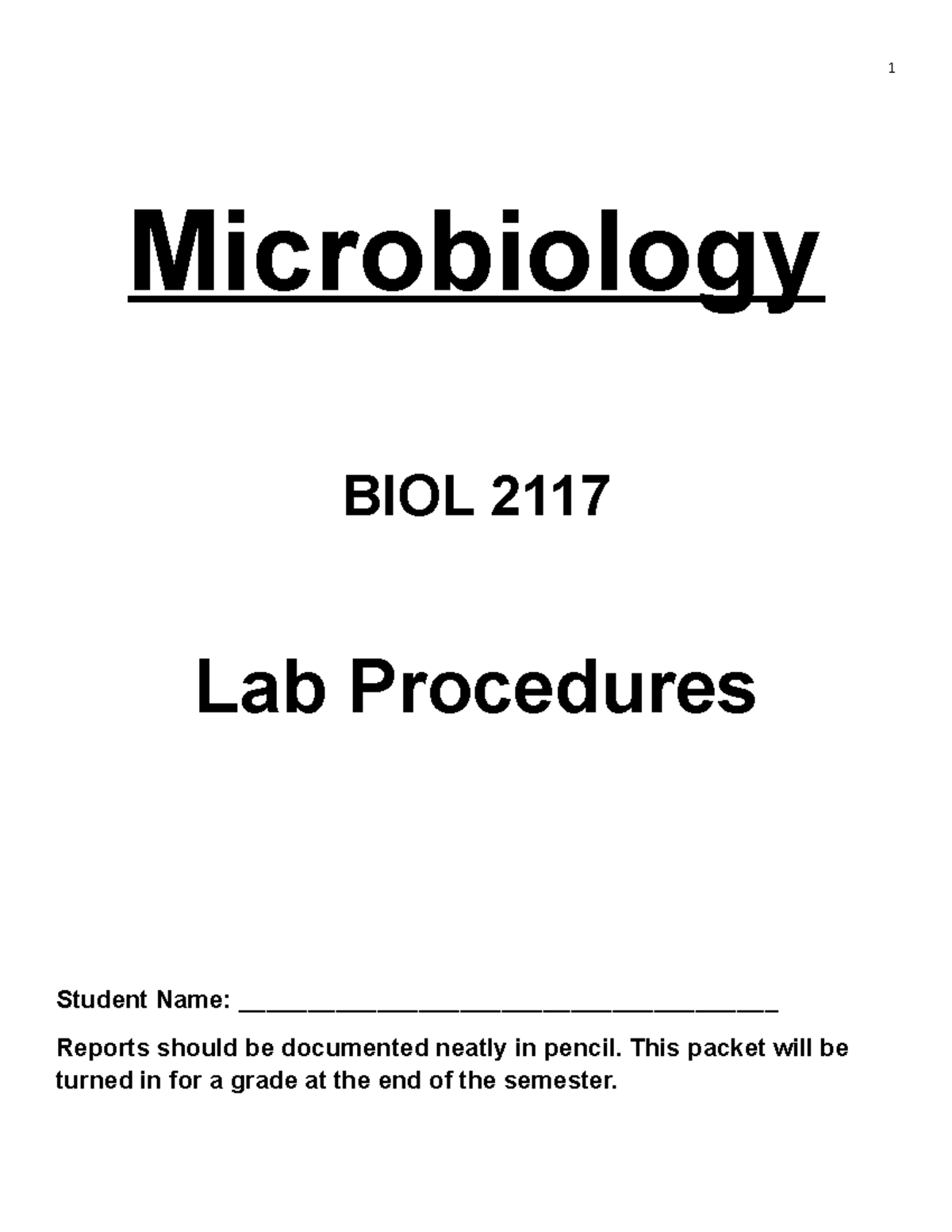 Microbiology Lab Manual OER(3) - Microbiology BIOL 2117 Lab Procedures ...
