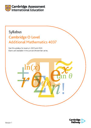 662720 2025 2027 syllabus - Syllabus Cambridge O Level Additional ...