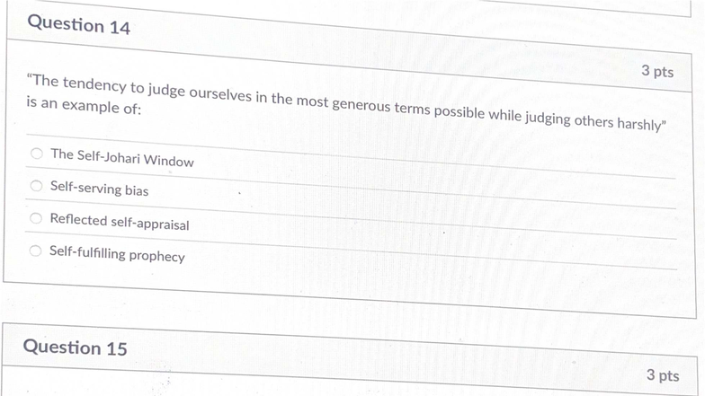 Communications - COMS 135 - Question 14 3 pts is an example tendency of ...