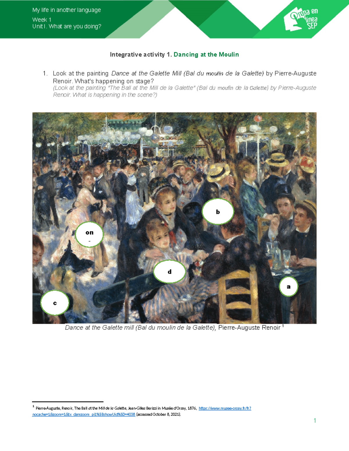 My Life in Another Language: Week 1 Unit I Integrative Activity - Studocu