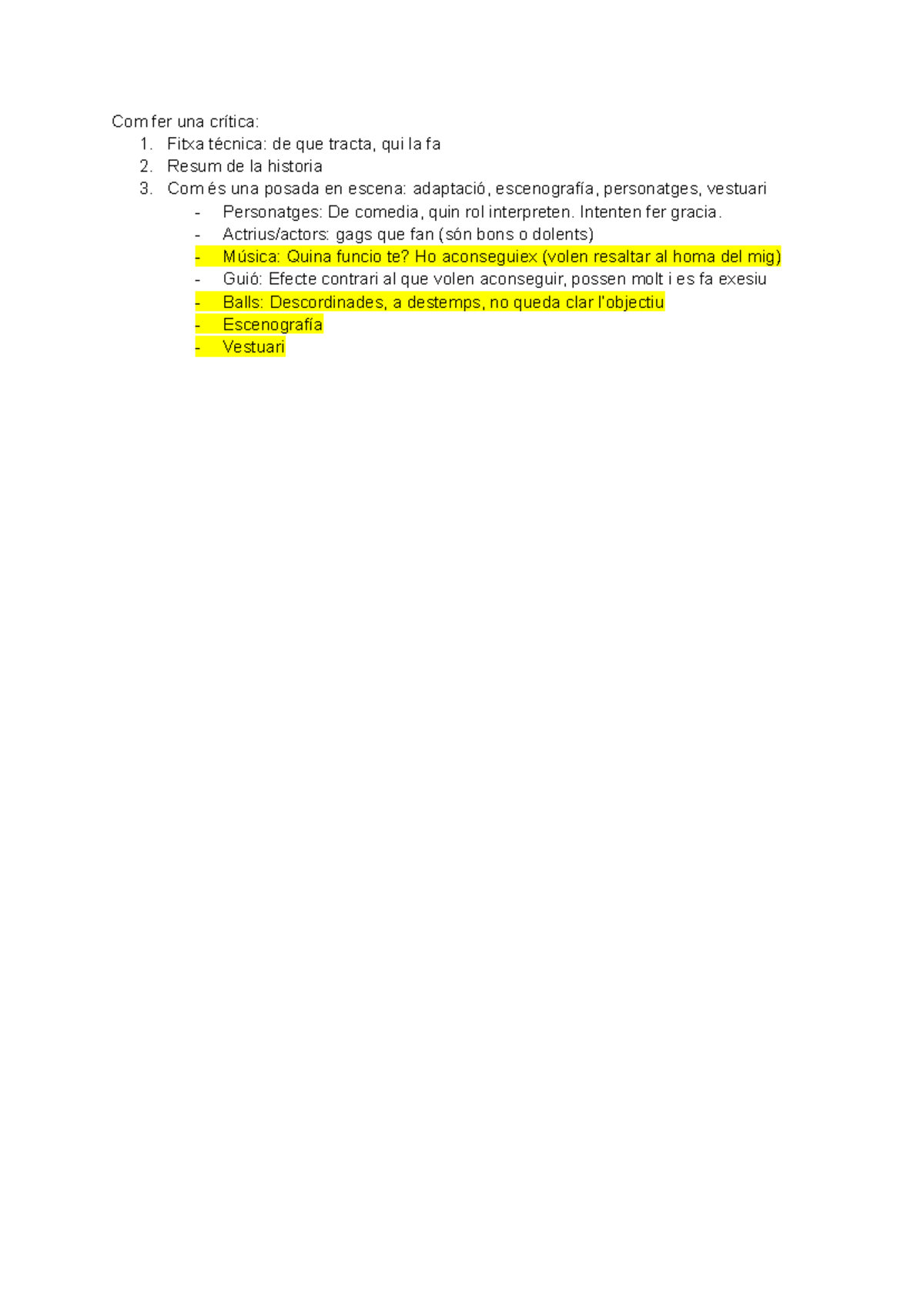 Com fer una Crítica - Com fer una crítica: 1. Fitxa técnica: de que ...