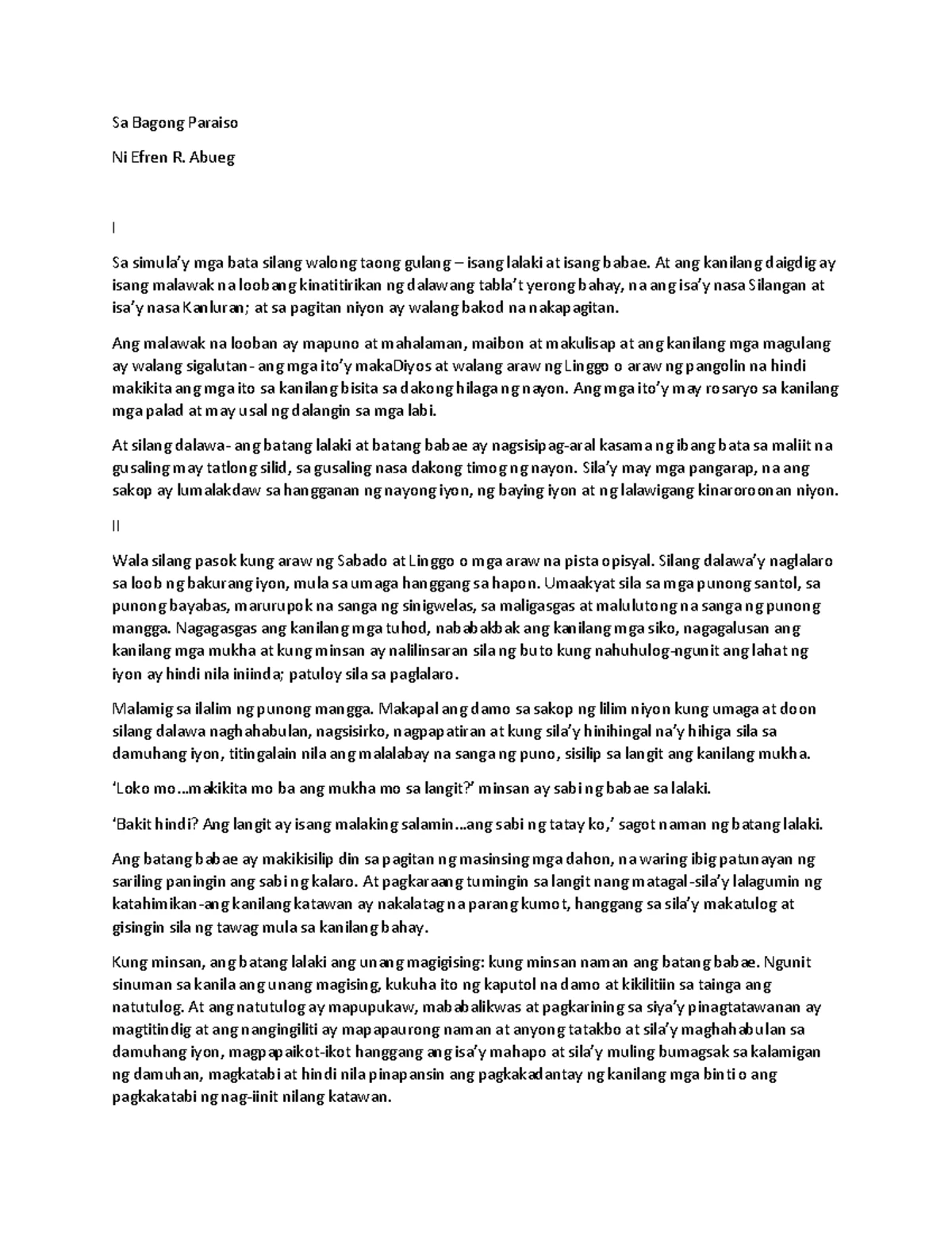 Aralin 1 - Kilalanin ang Sarili - l Pamantayang Pangnilalaman ...