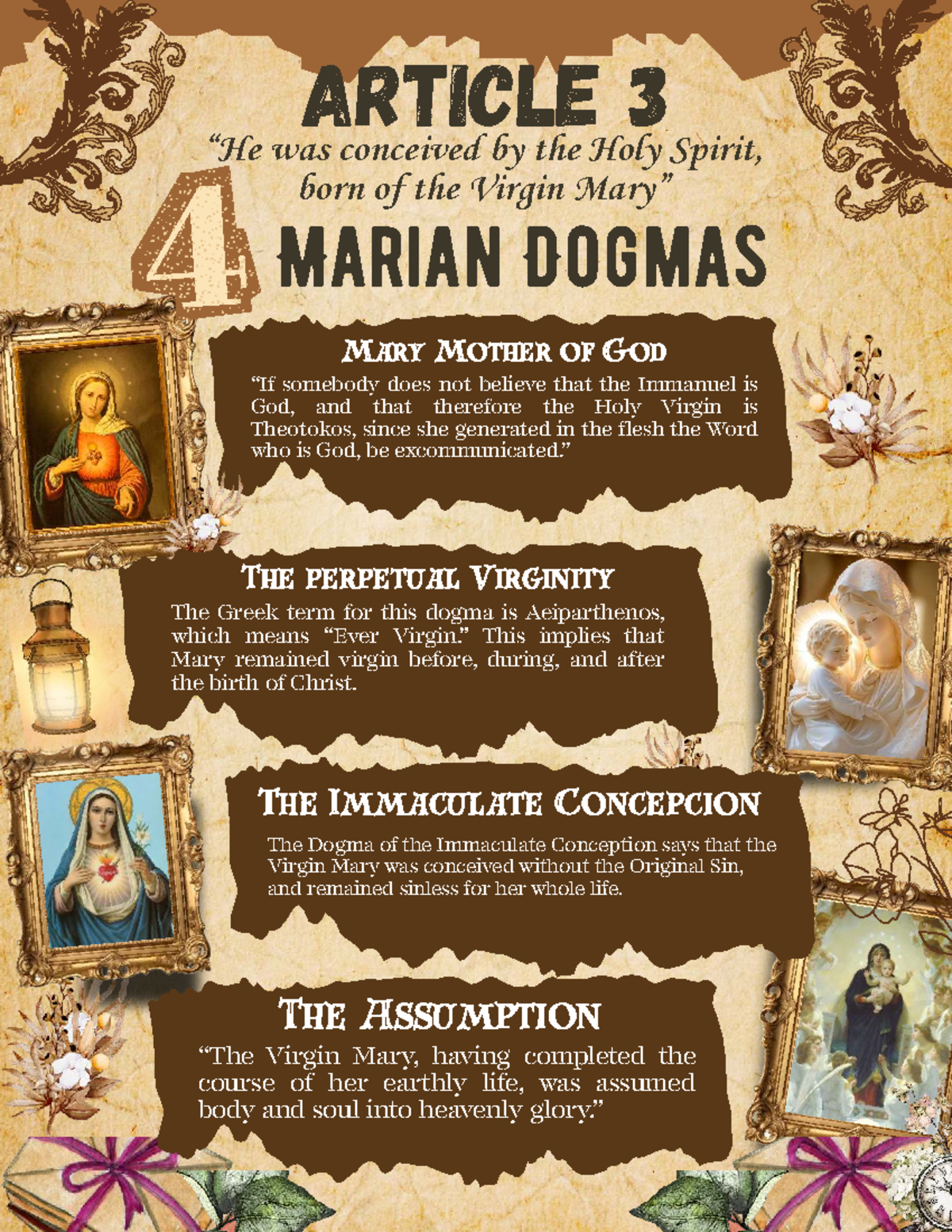 Article 3 - Dogmas of the Virgin Mary and the Holy Spirit - Studocu