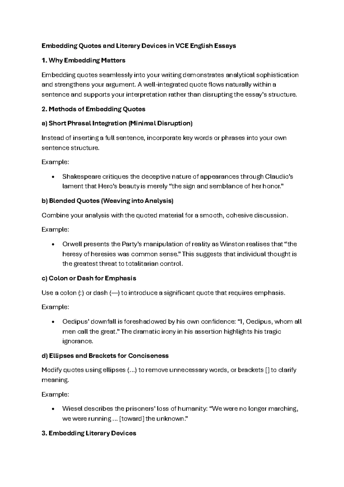 Guide to Writing Effective Contention Statements for VCE English - Studocu