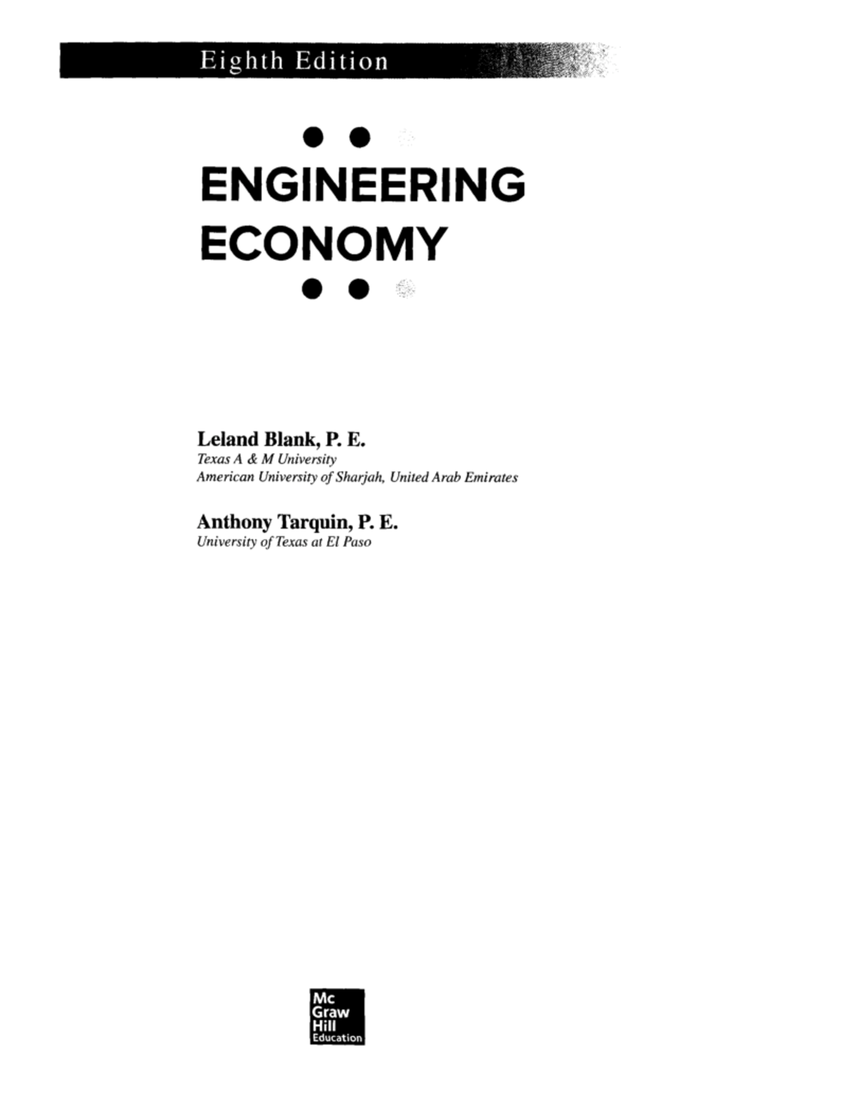 Engineering Economy: Concepts and Case Studies (ENG-101) - Studocu