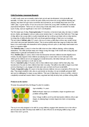 [Solved] Describe how the different developmental domains are ...