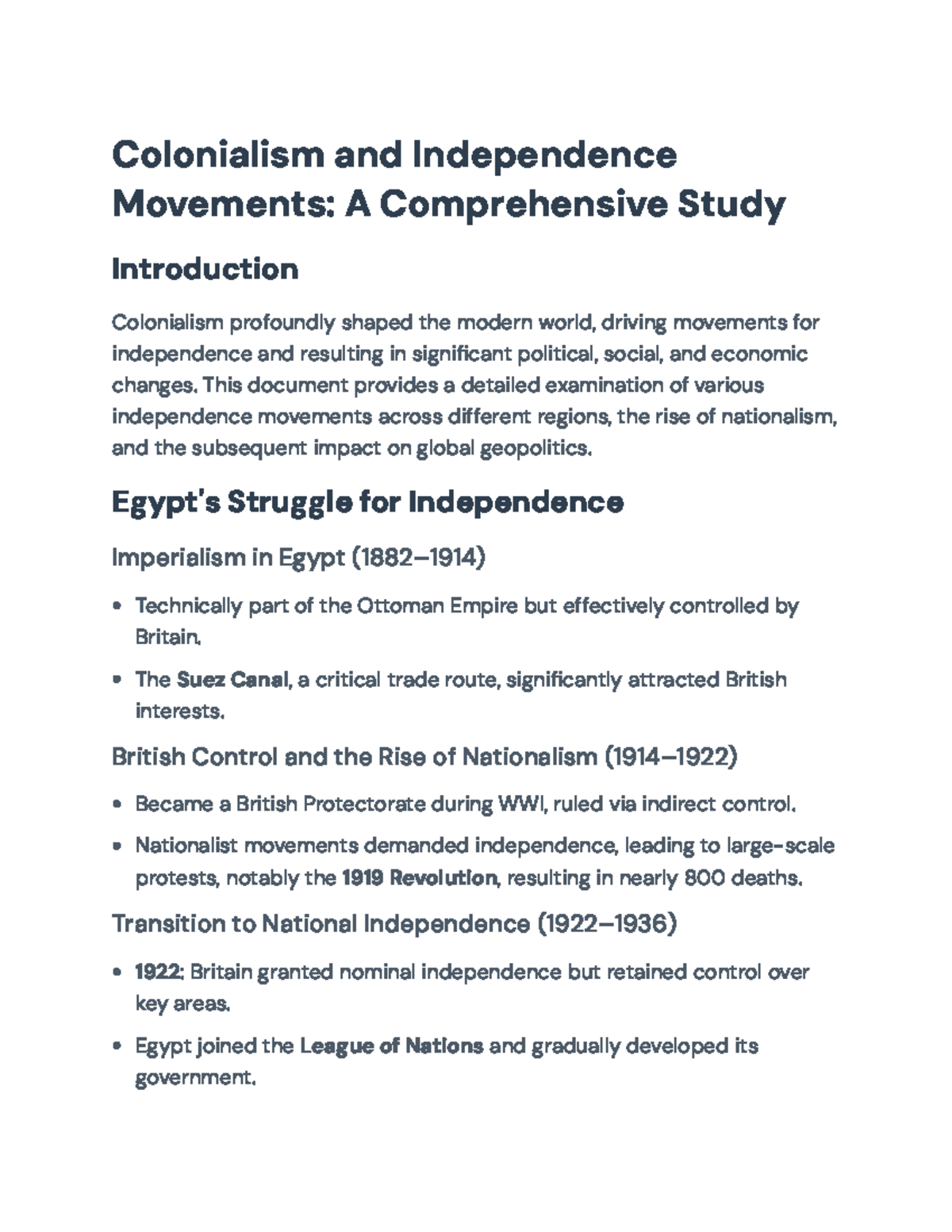 Colonialism and Independence Movements: A Detailed Overview ...