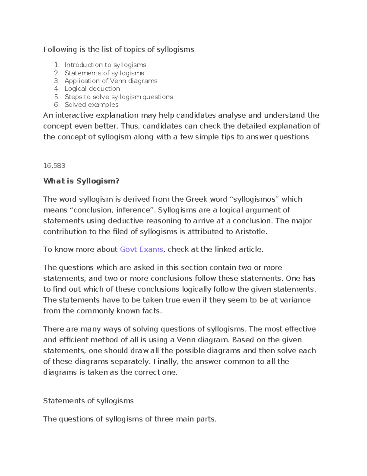 Critical Thinking SYL-101: Syllogism Notes and Examples - Studocu