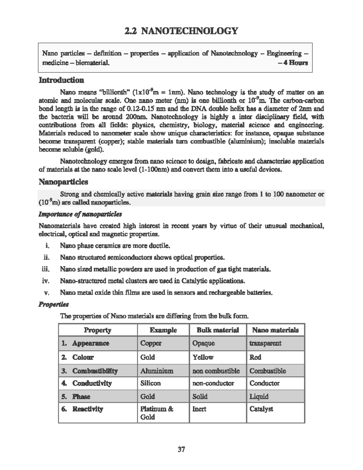 Chemistry Notes on Nano Materials for B Tech 1st Sem Students - Studocu
