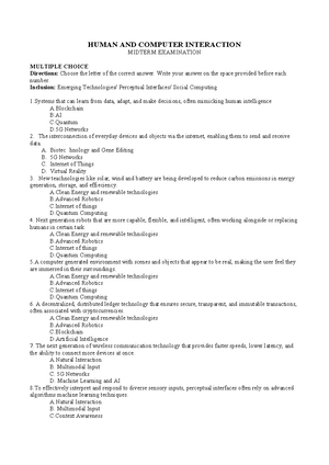 WEB System AND Technologies - WEB SYSTEM AND TECHNOLOGIES FINAL EXAMINATION I. MULTIPLE CHOICE ...